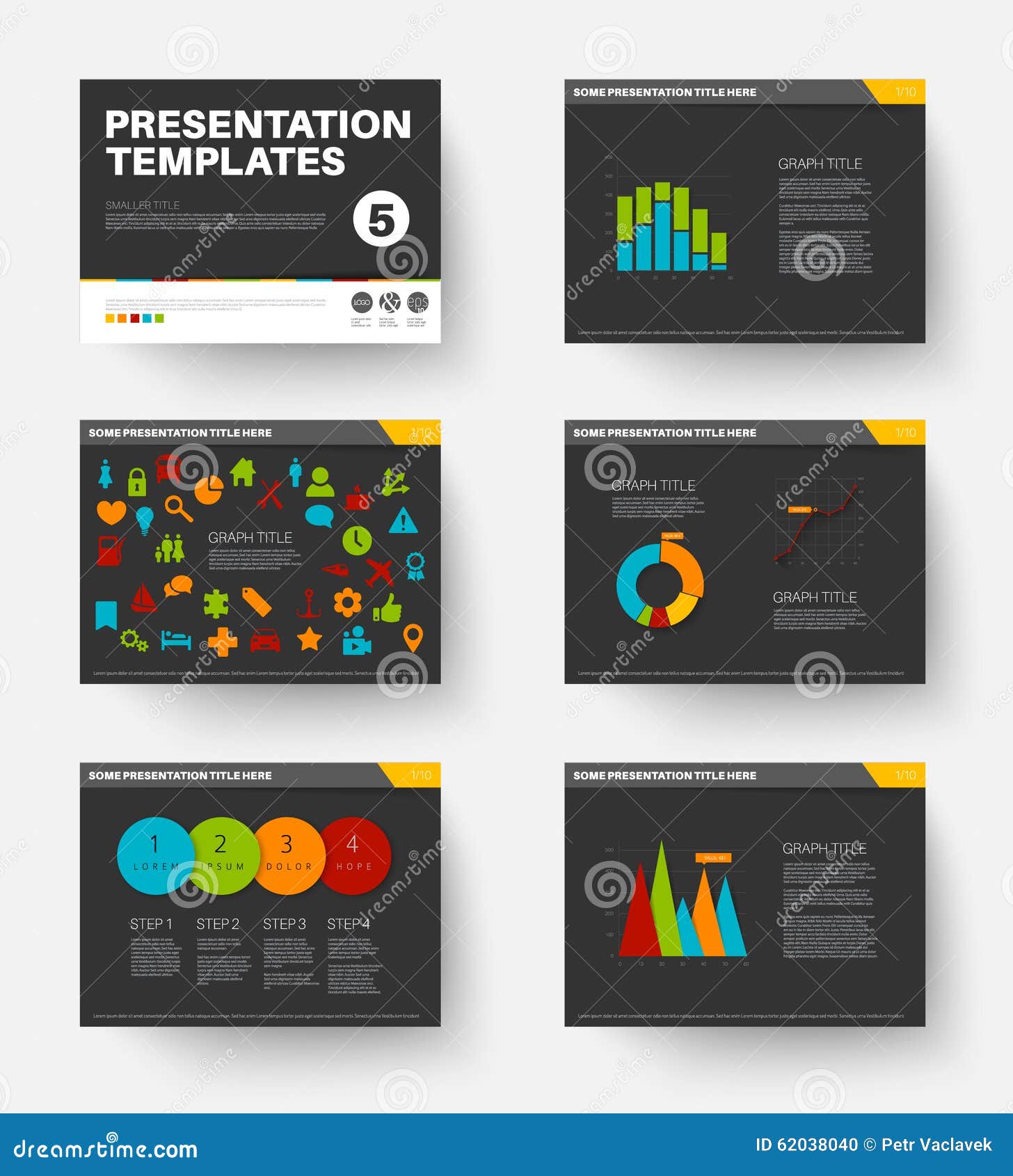 Vector Template for Presentation Slides 5 Stock Vector - Illustration ...