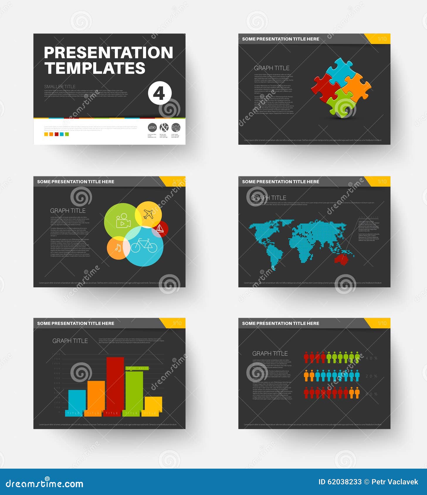 Vector Template for Presentation Slides 4 Stock Illustration ...