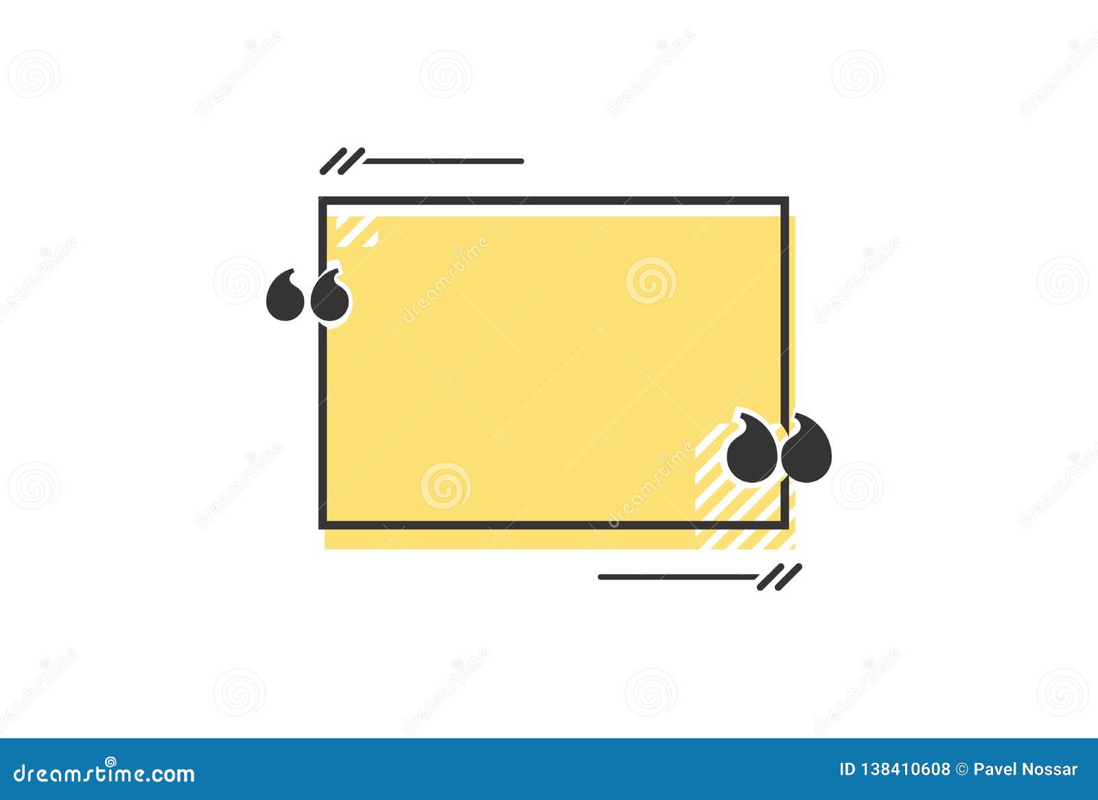 Vector Template Of Quote Forms. Bright Vivid Backgrounds. Empty ...