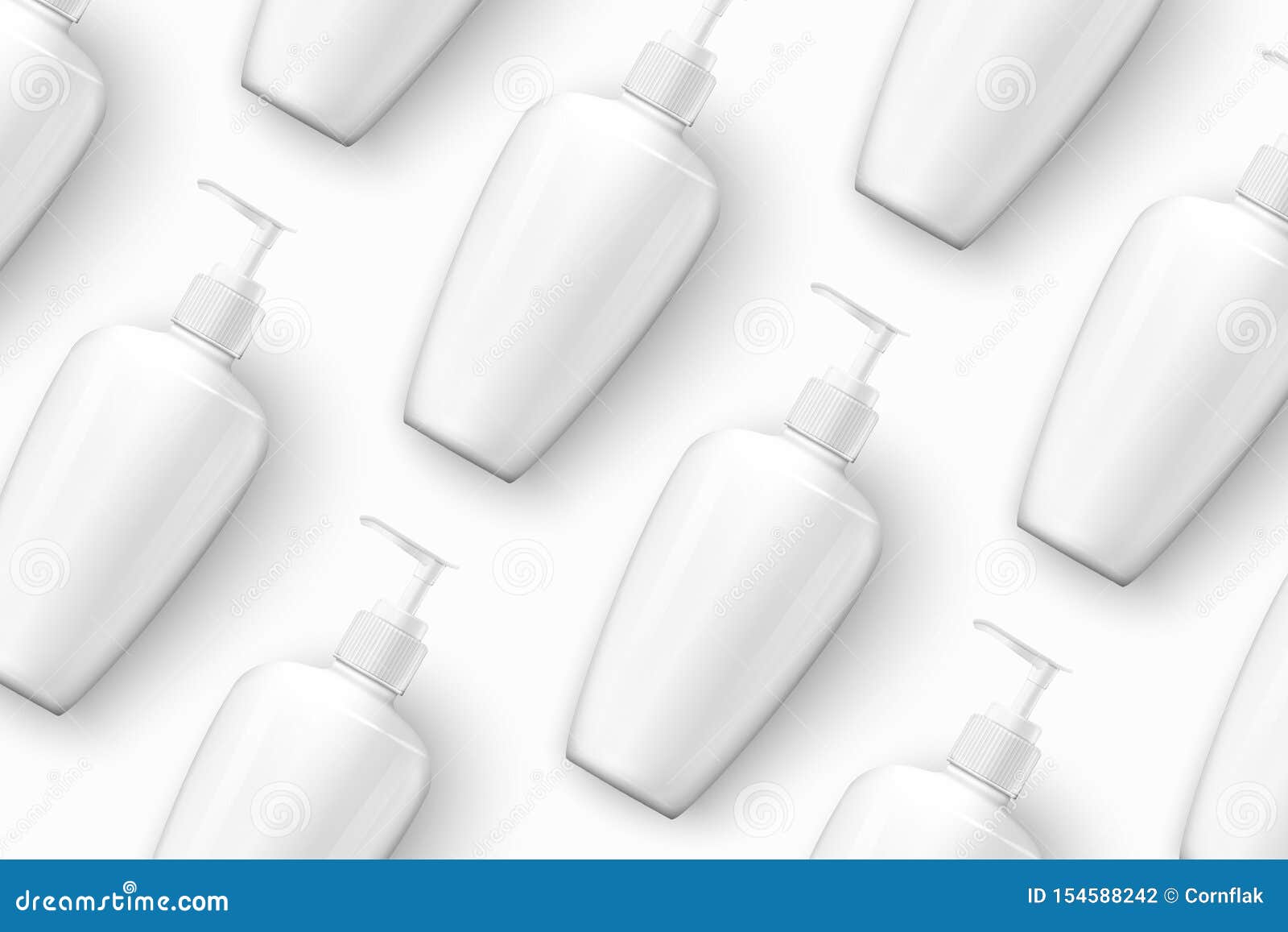 Vector Realistic Cosmetics Shampoo Pump Bottle Stock Vector ...