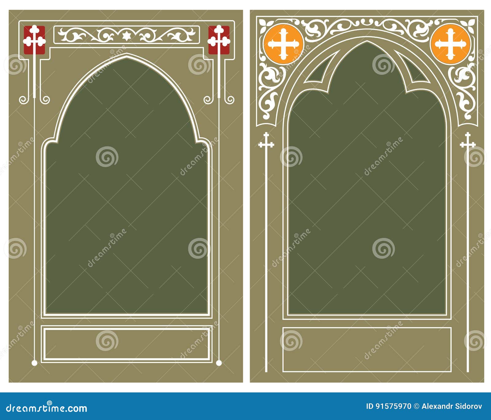 Vector Template. Religious Frame Stock Vector - Illustration of icon ...
