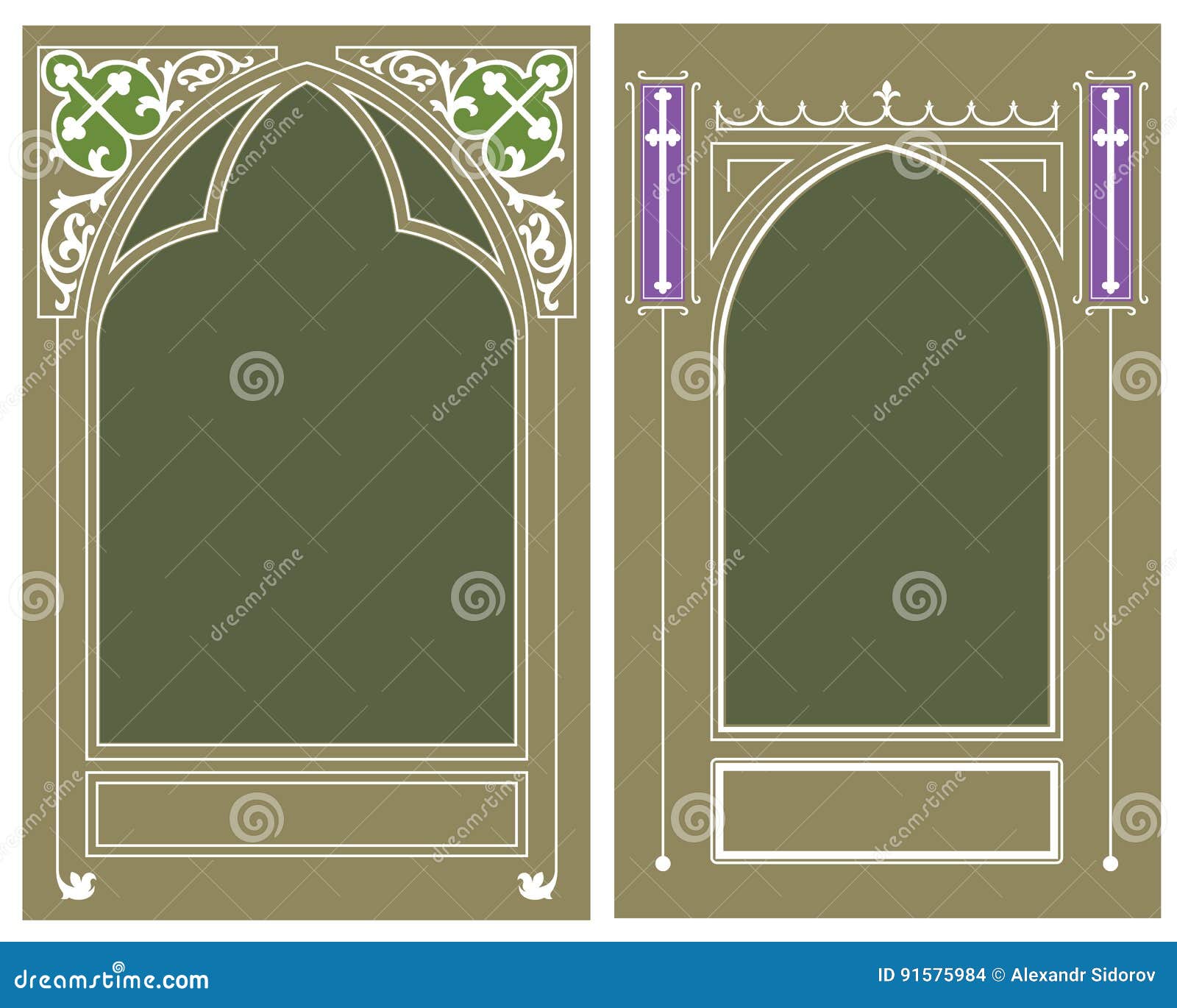 Vector Template. Religious Frame Stock Vector - Illustration of peace ...