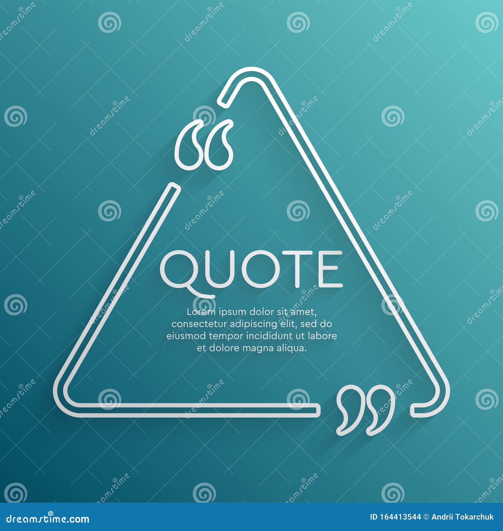 Triangle Quote Frame. Speech Bubble Line Art. Continuous Black Lines ...