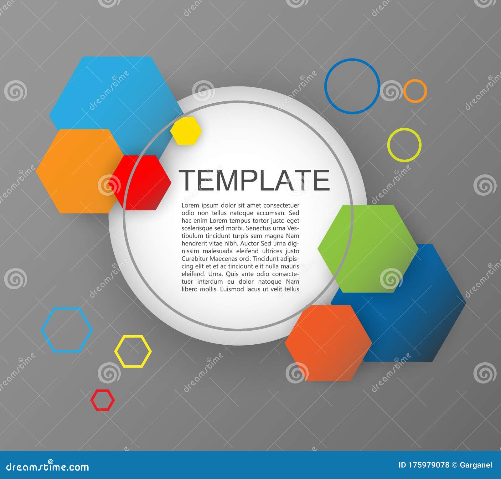 Vector Template with Space for Your Text Stock Vector - Illustration of ...