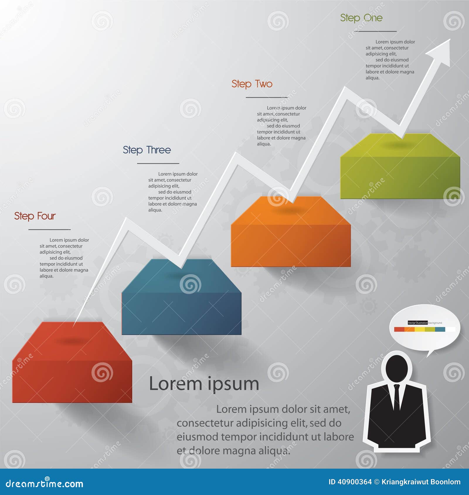 Vector Template for a Step by Step/graphic or Website Layout. Stock ...