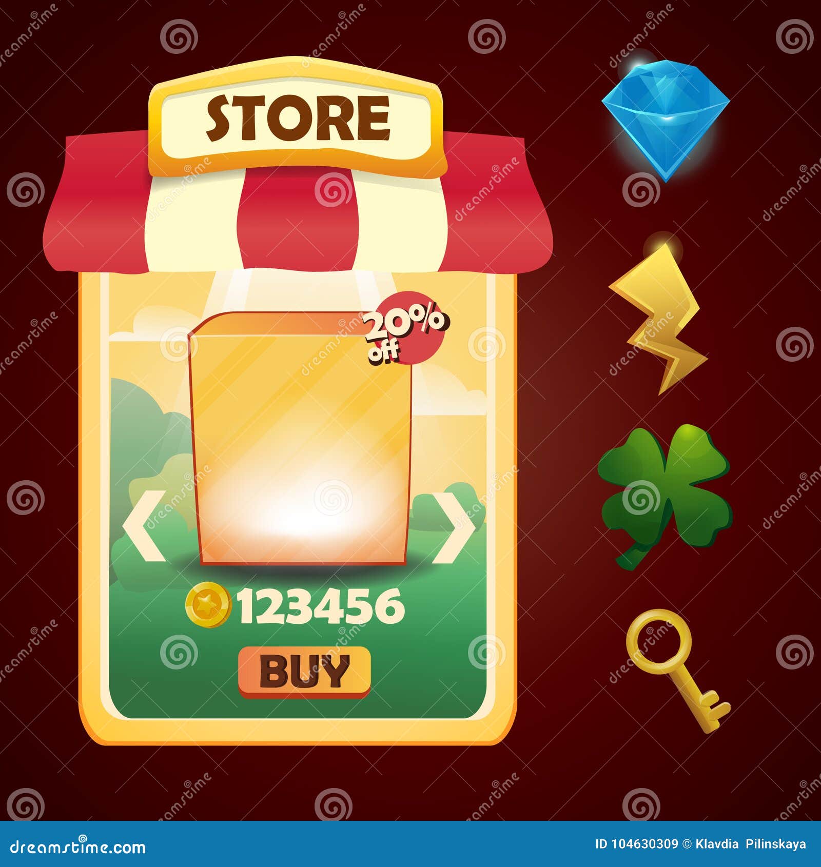 Vector Template for Store or Shop Stock Vector - Illustration of asset ...