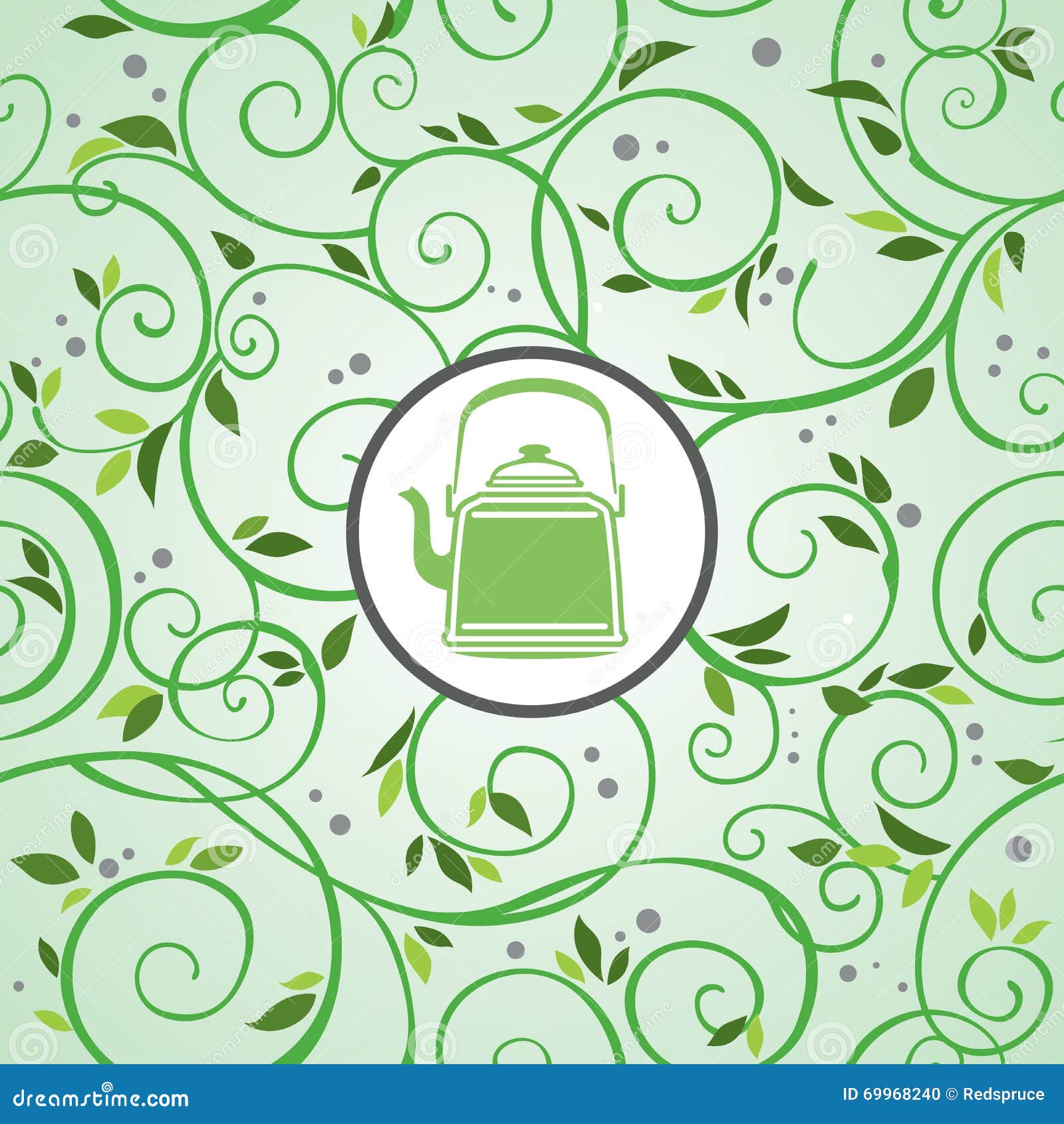 Vector Template with Tea Kettle Stock Vector - Illustration of kettle ...