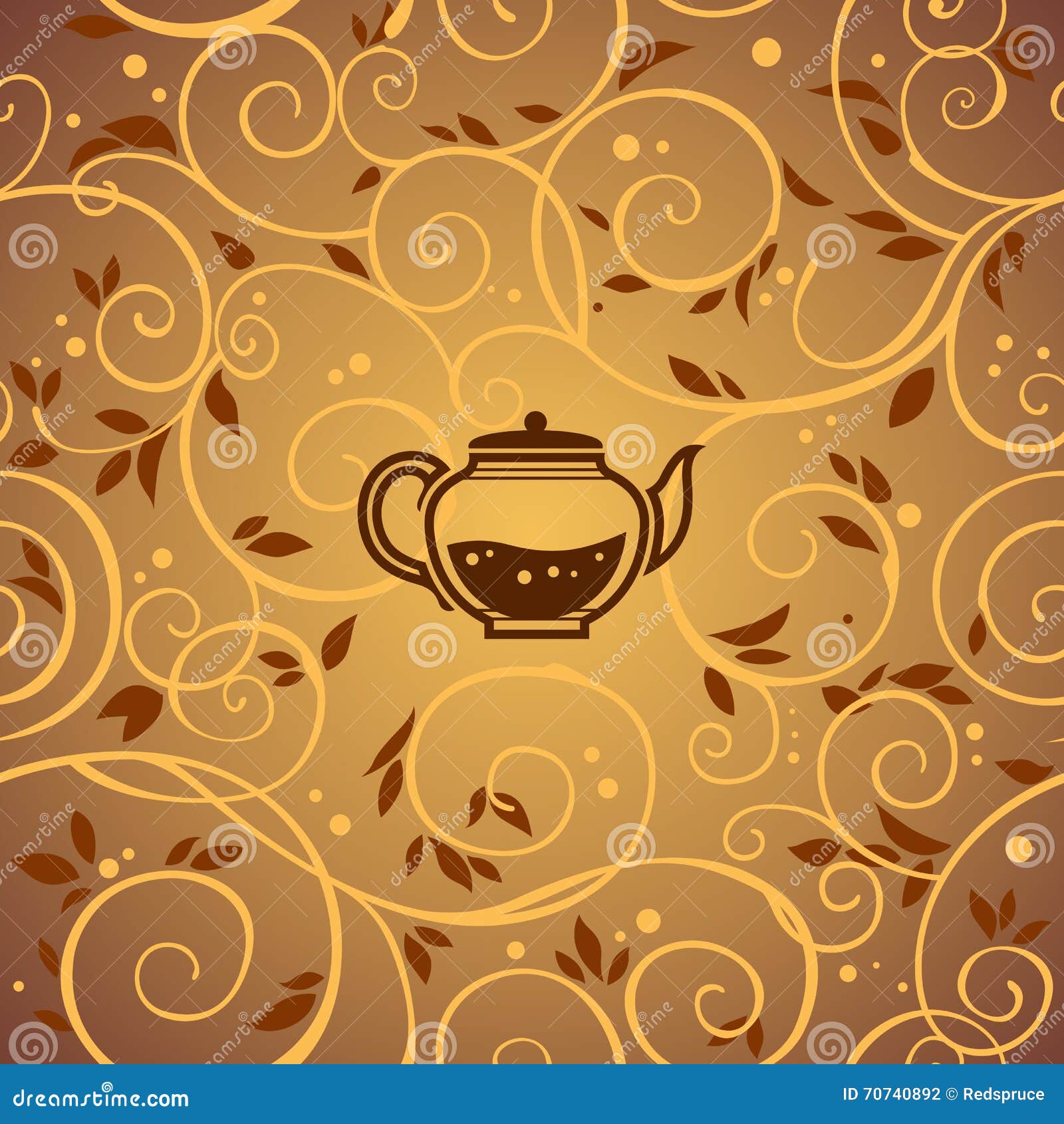 Vector Template with Tea Kettle Stock Vector - Illustration of ...