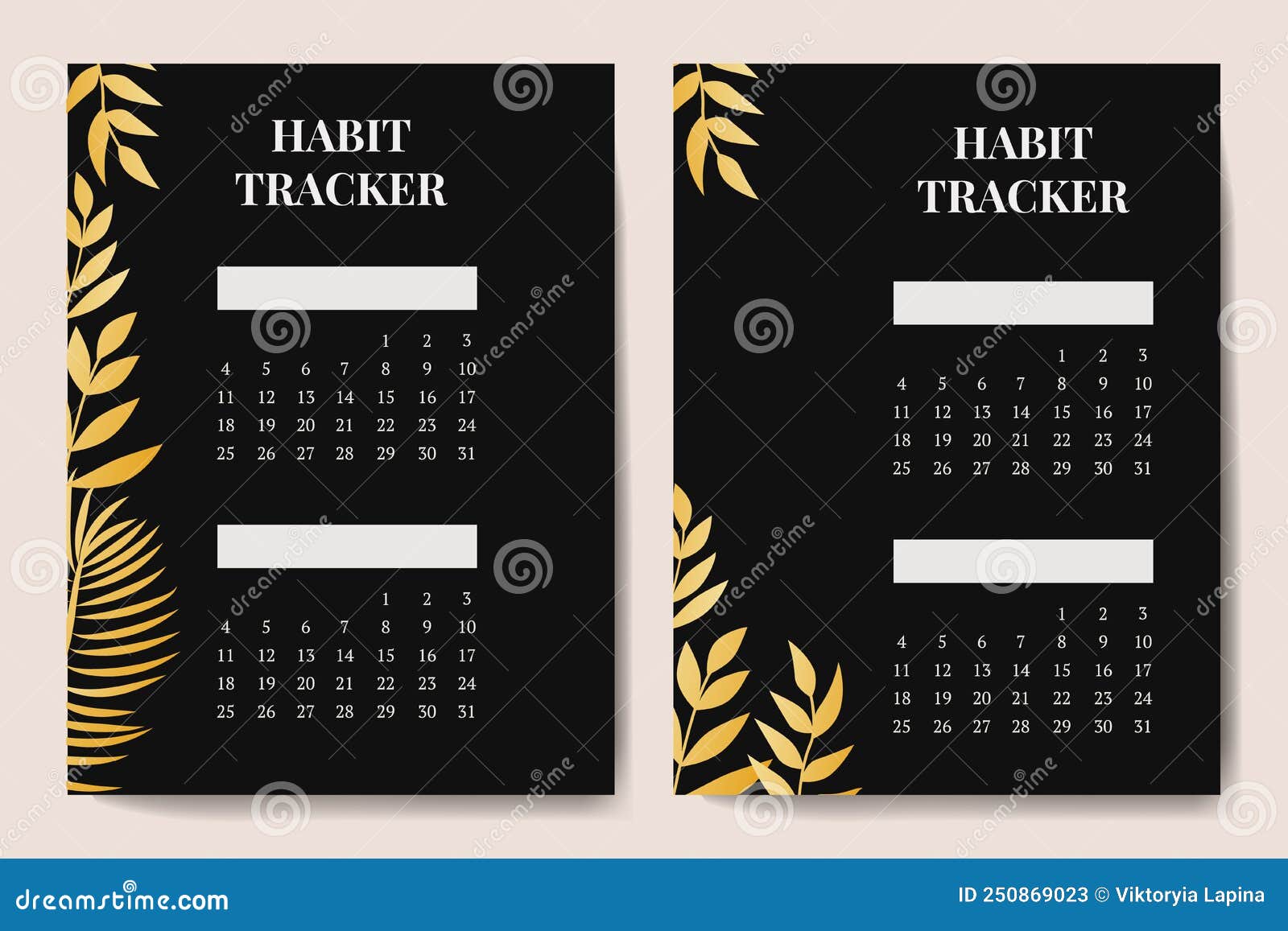 Vector Template for Tracking Printing Habits. A4 Notebook Page. with ...