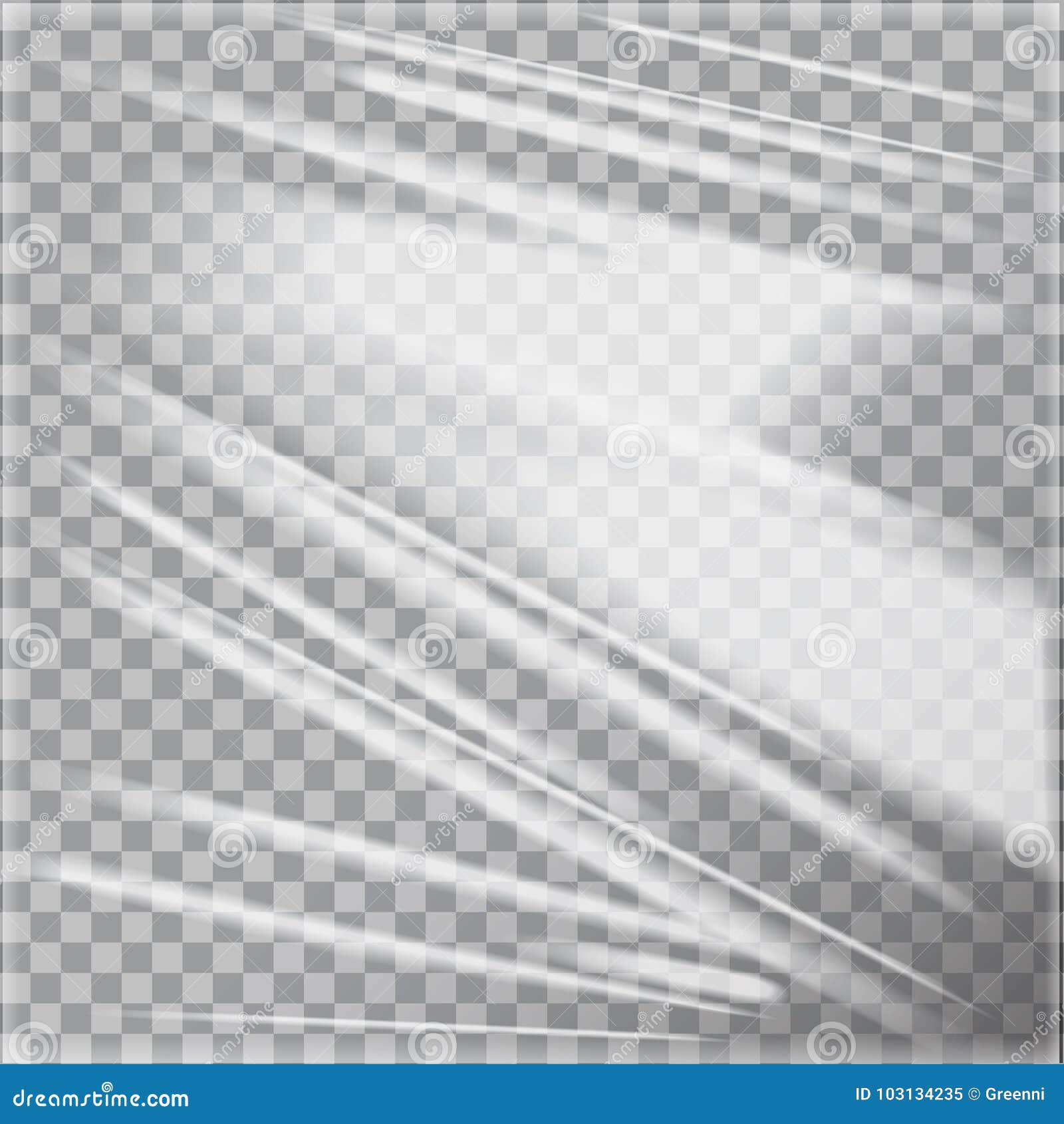 Vector Template of Transparent Glossy Polyethylene Plastic Warp Stock ...