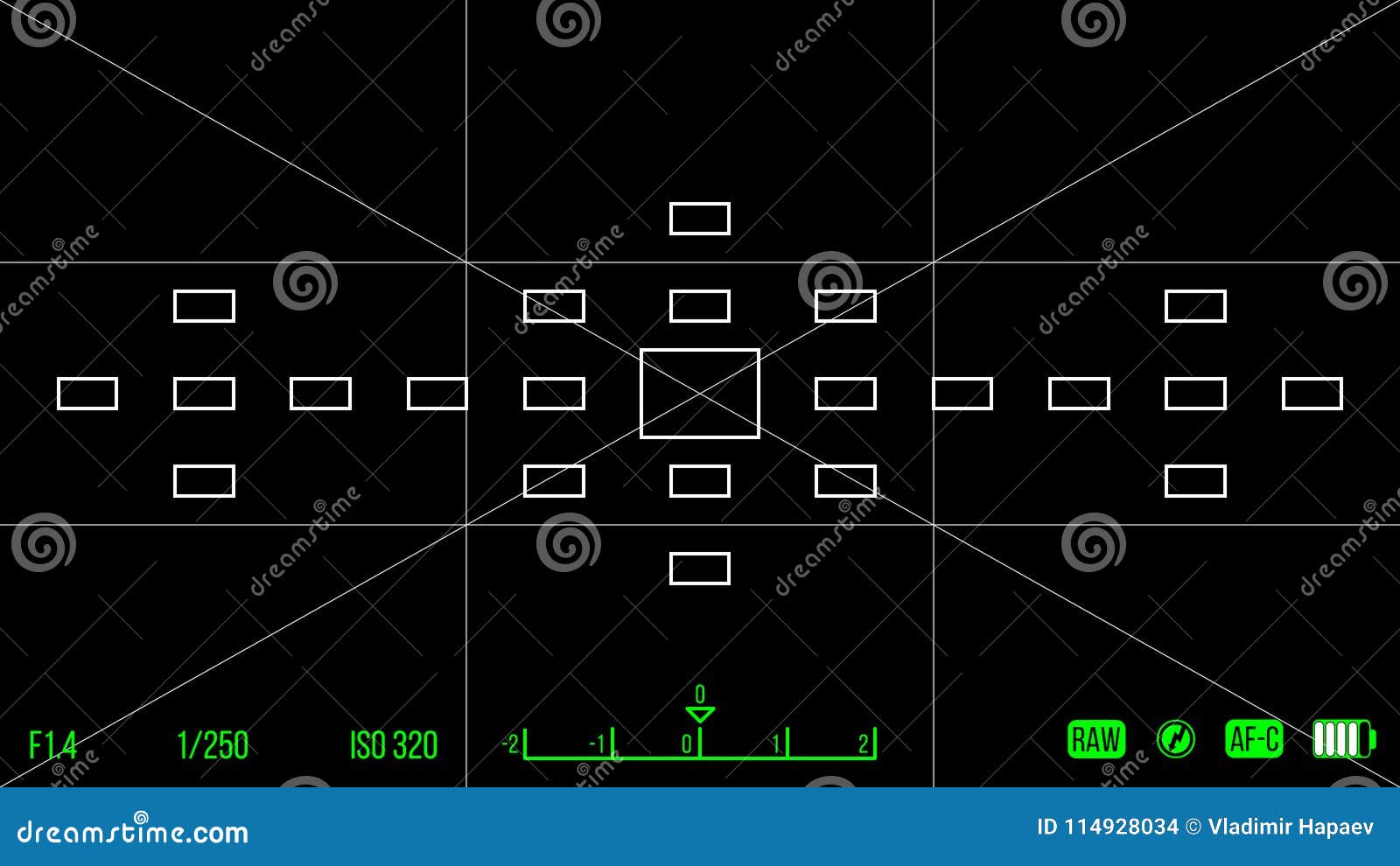 Vector Template for Your Design. Camera Viewfinder. Focusing Screen of ...