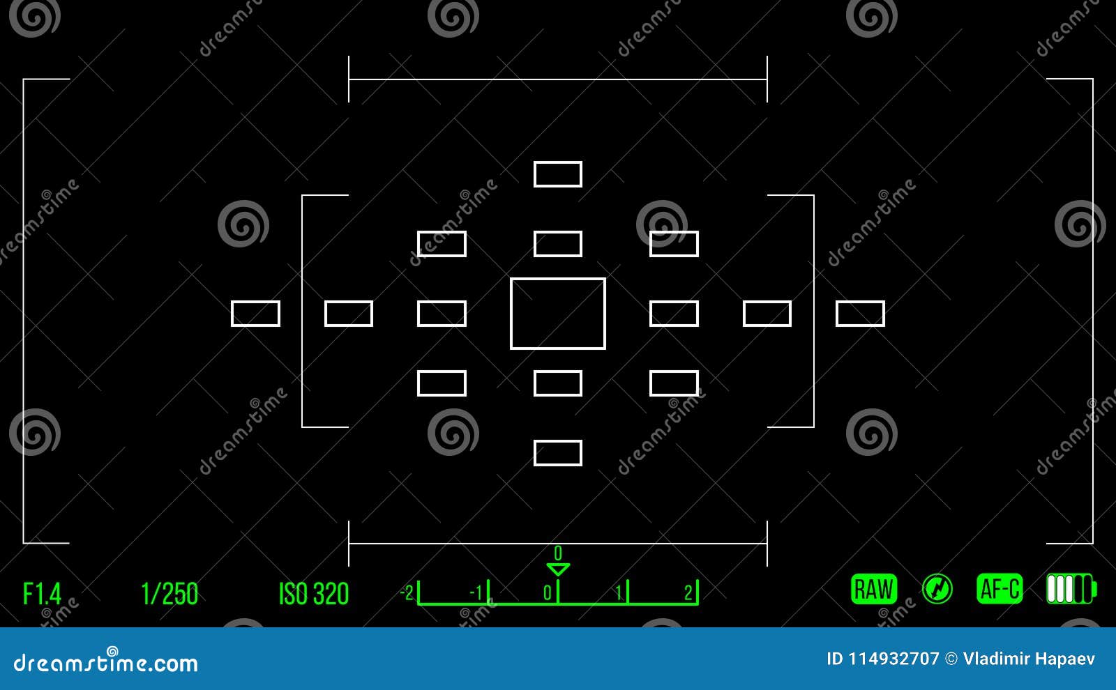 Vector Template for Your Design. Camera Viewfinder. Focusing Screen of ...