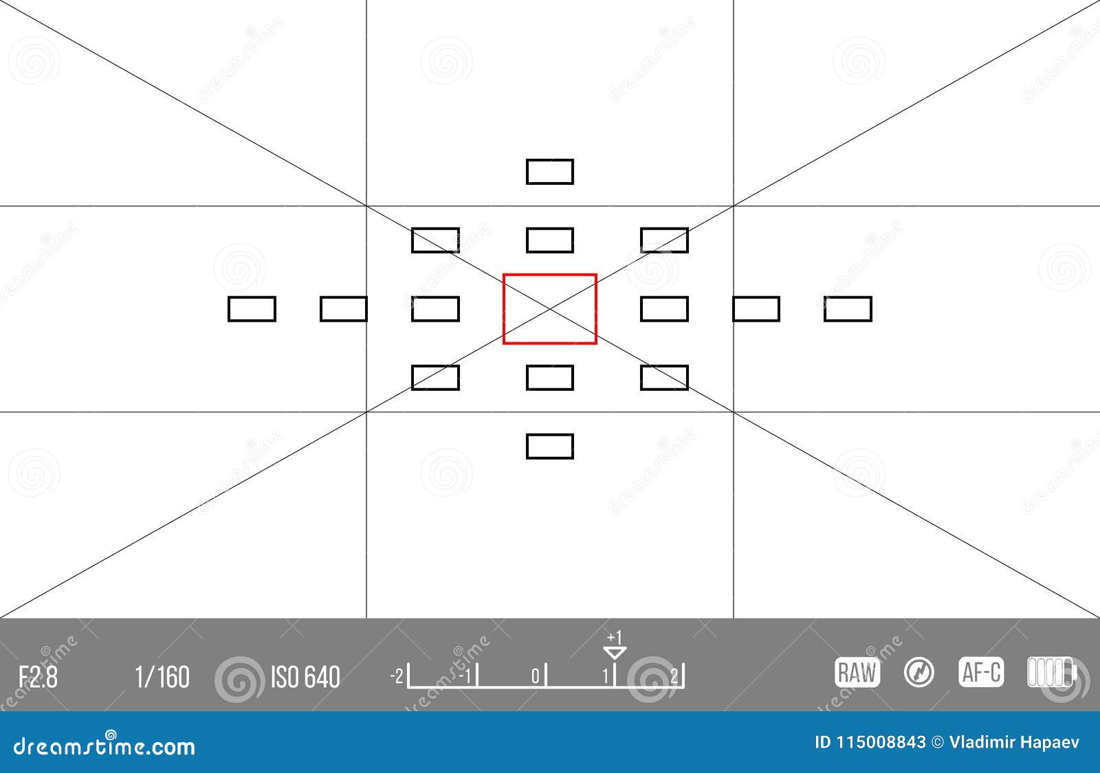 Vector Template for Your Design. Camera Viewfinder. Focusing Screen of ...