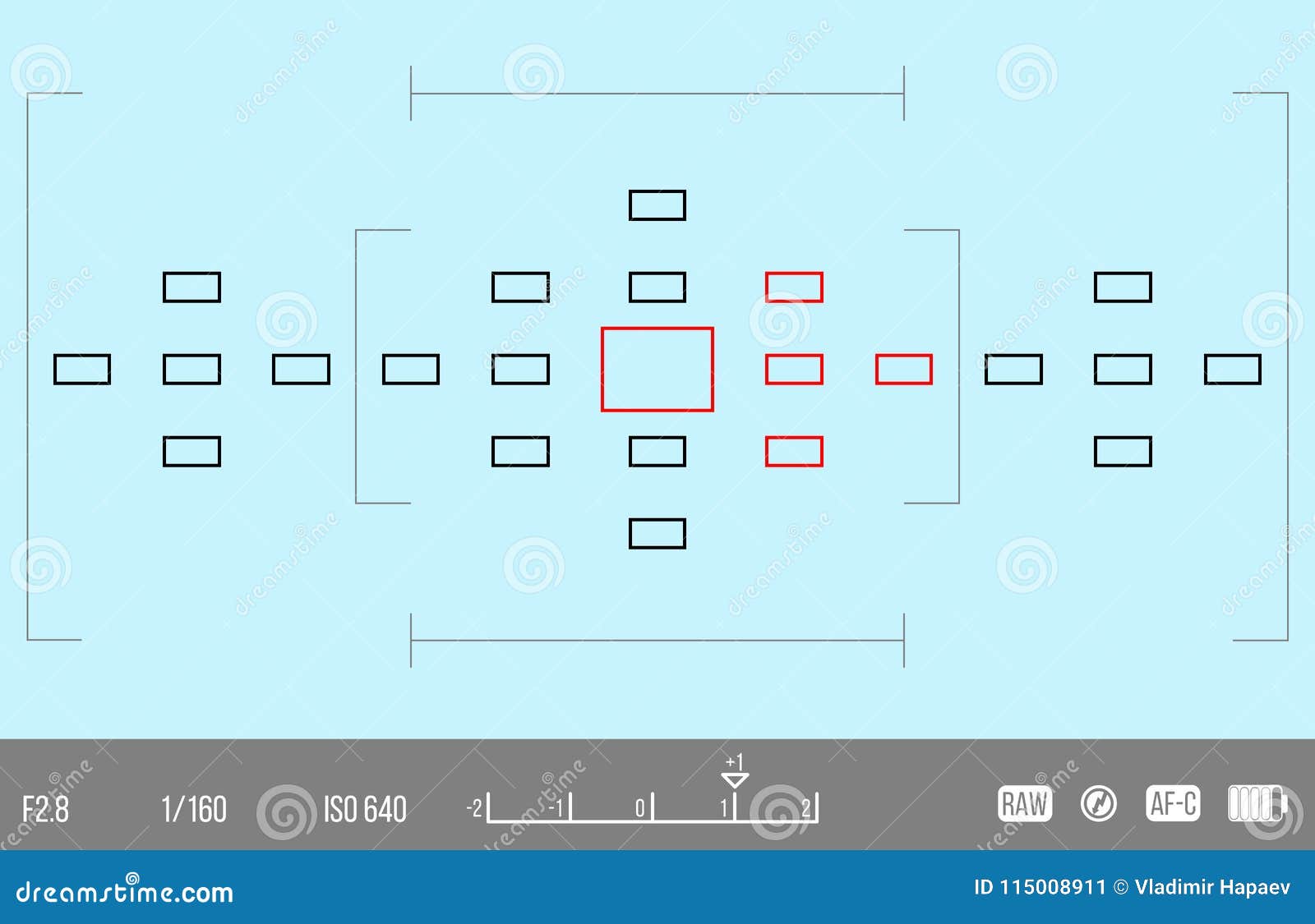 Vector Template for Your Design. Camera Viewfinder. Focusing Screen of ...
