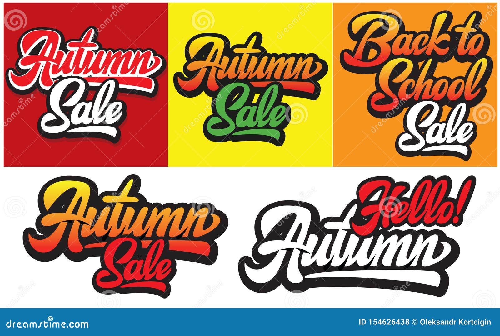 Vector Templates for Design of Advertising on Autumn Theme with ...