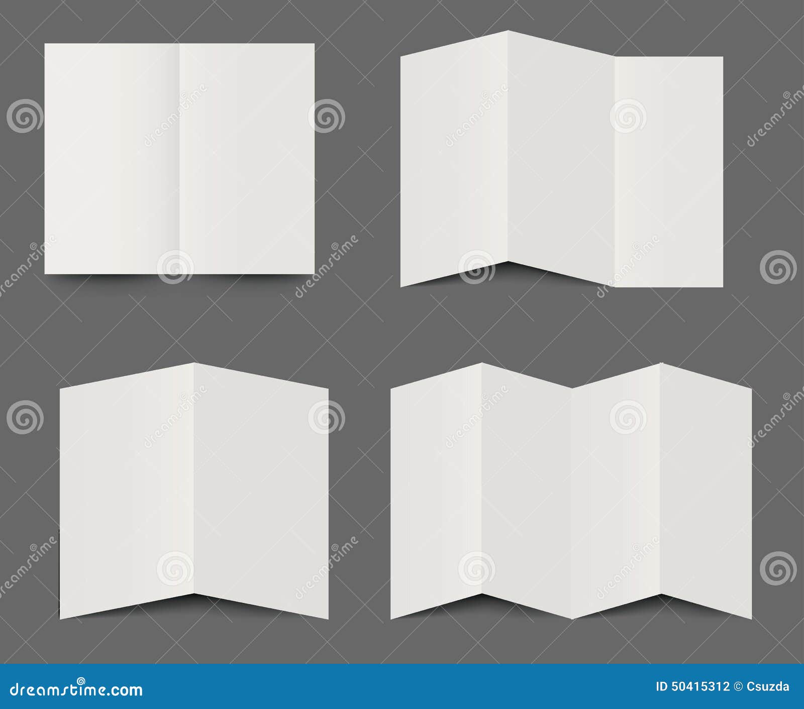 Vector Templates of Folded Brochures Stock Vector - Illustration of ...