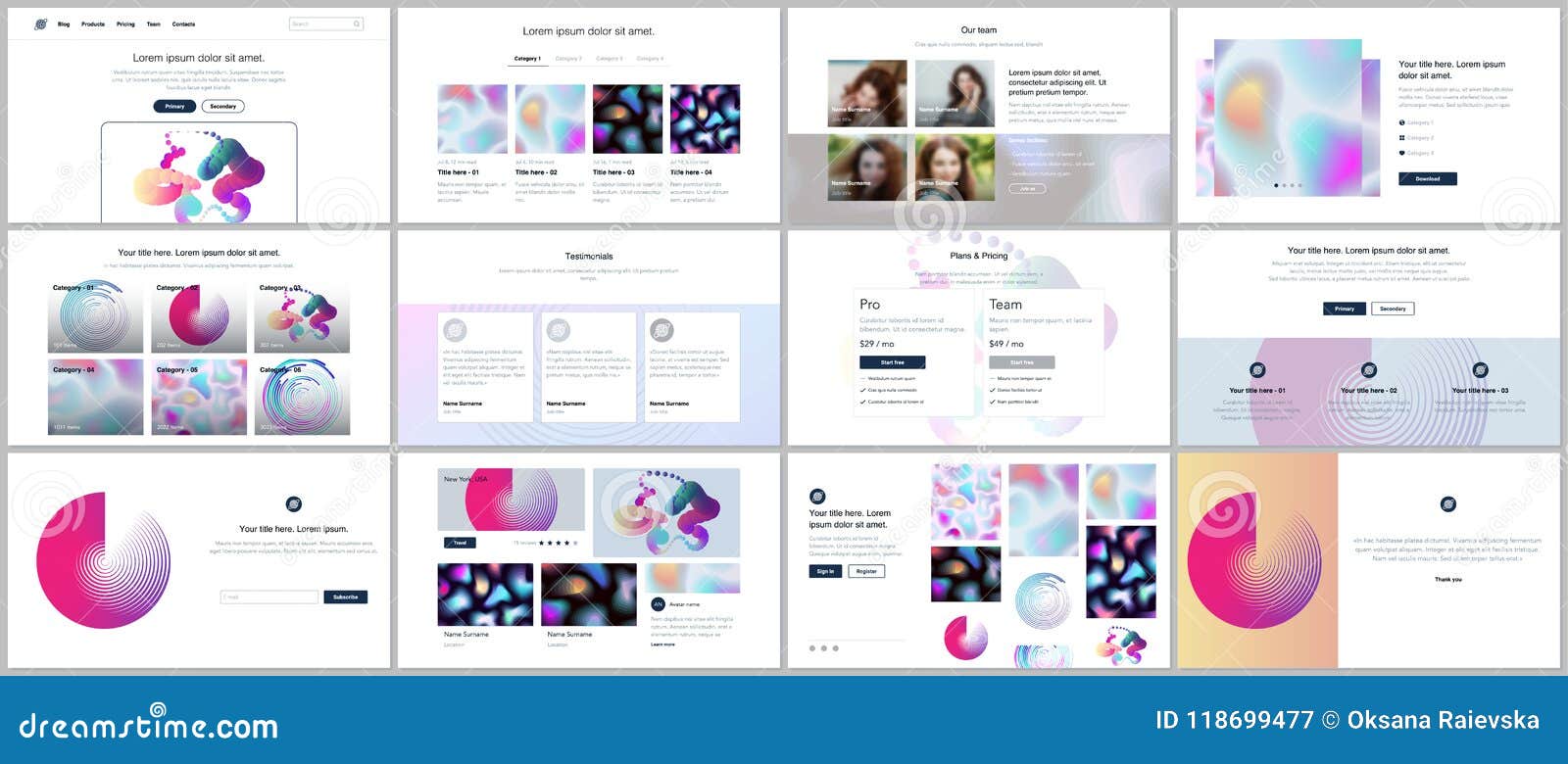Vector Templates for Website Design, Minimal Presentations, Portfolio ...