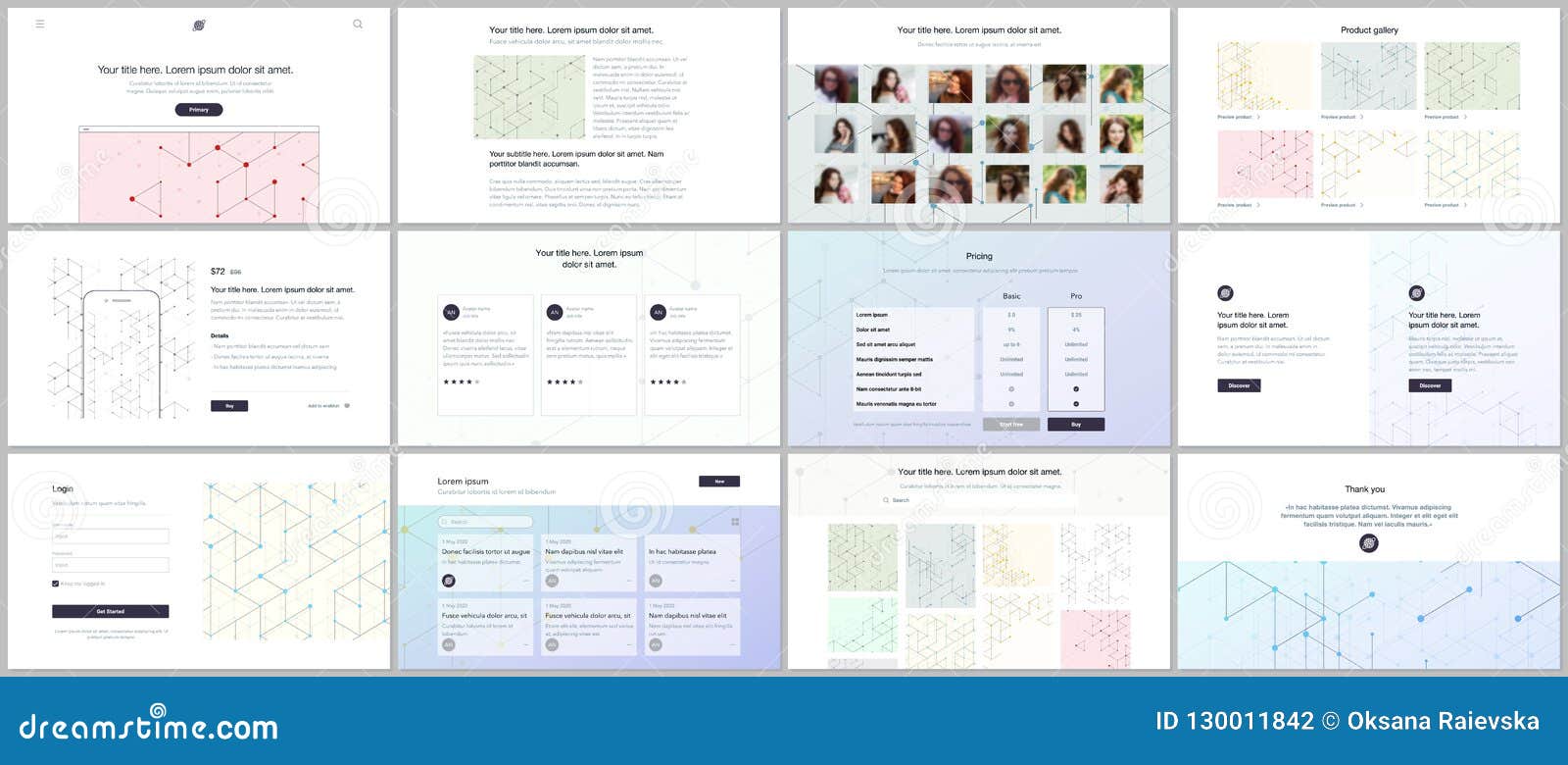 Vector Templates for Website Design, Minimal Presentations, Portfolio ...