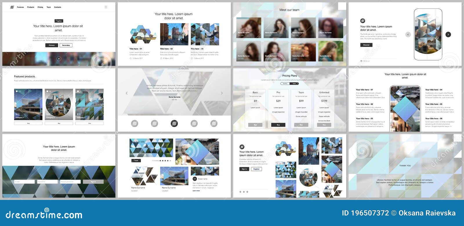 Vector Templates for Website Design, Presentations, Portfolio ...