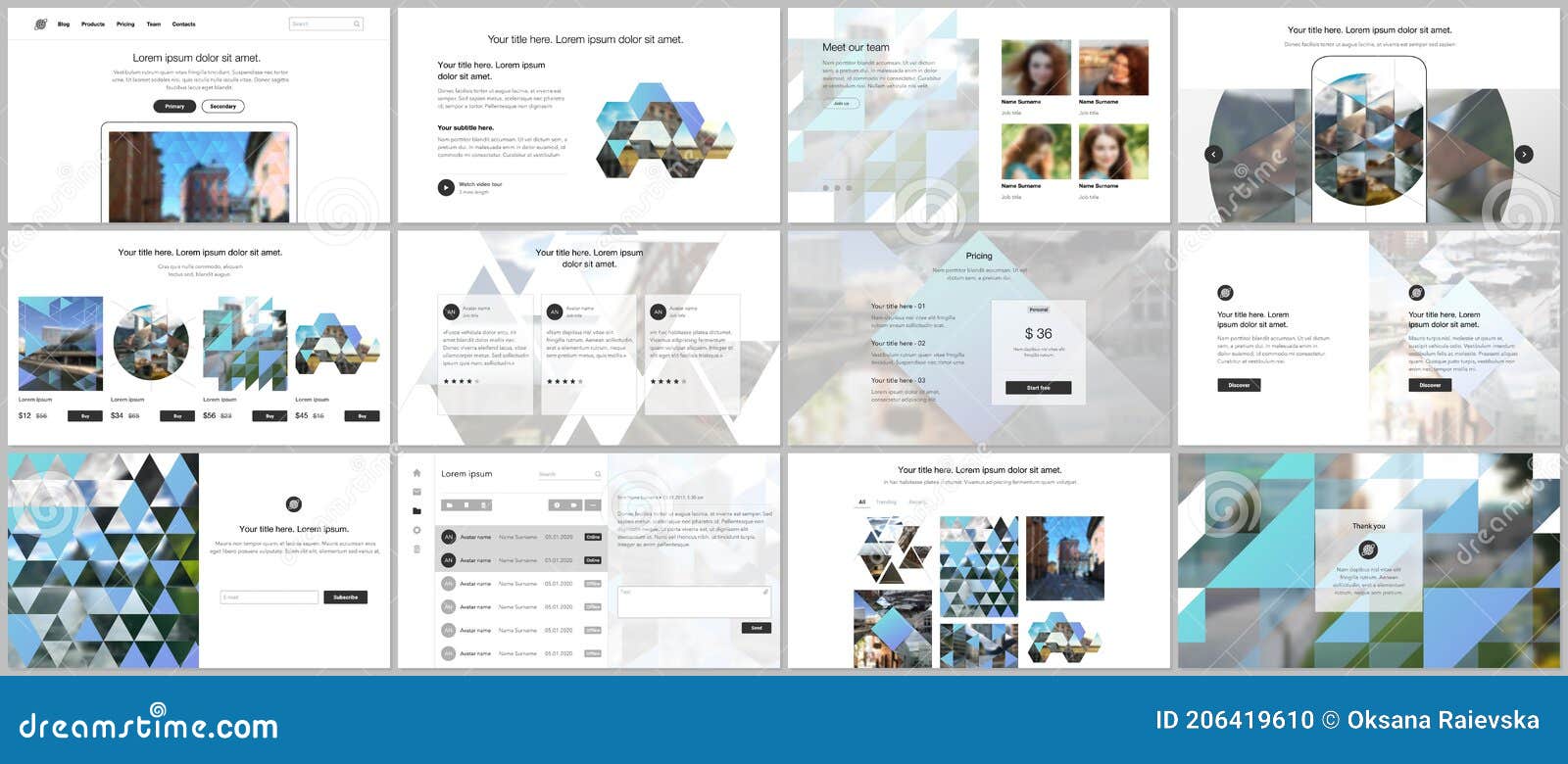 Vector Templates for Website Design, Presentations, Portfolio ...