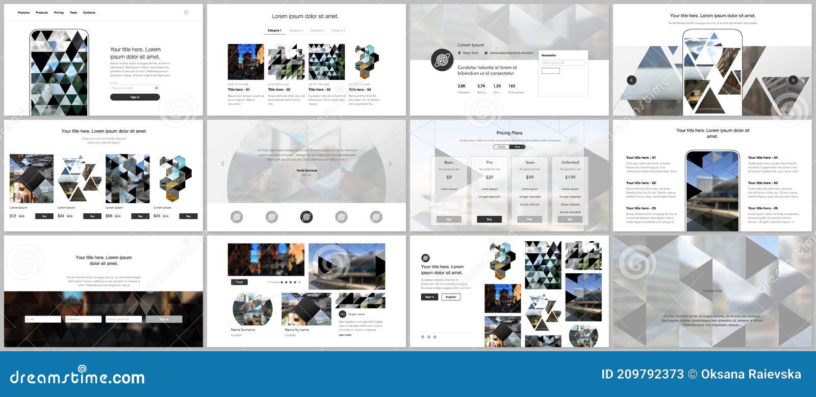 Vector Templates for Website Design, Presentations, Portfolio ...