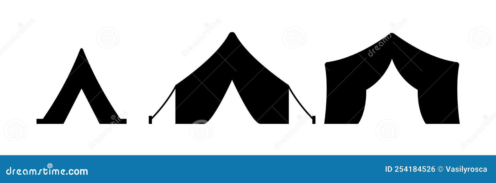 Vector Tent Black Canvas Icon Marquee Party Event Silhouette Tent Icon ...