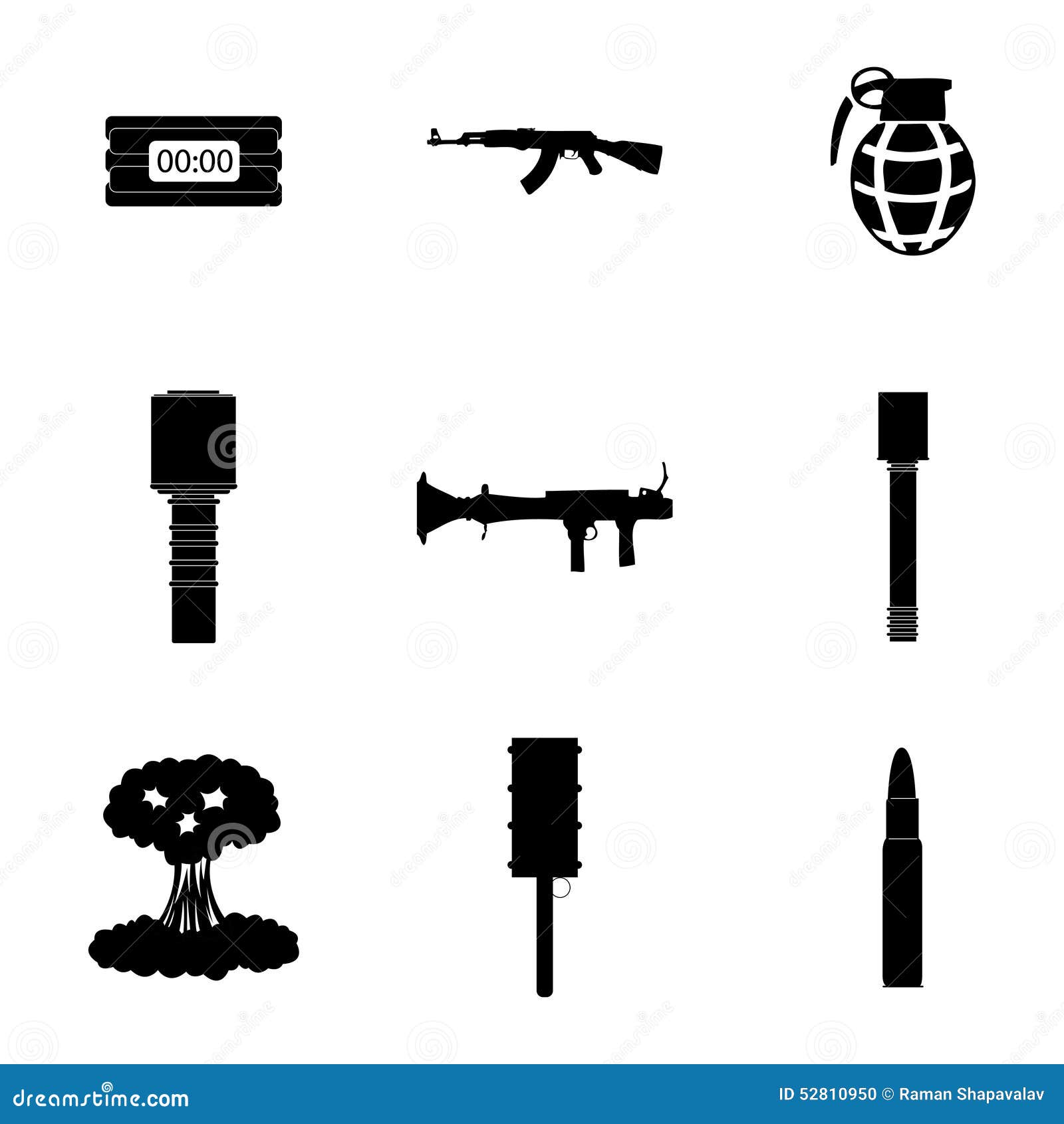 Vector Terrorism Icons Set Stock Vector - Image: 52810950