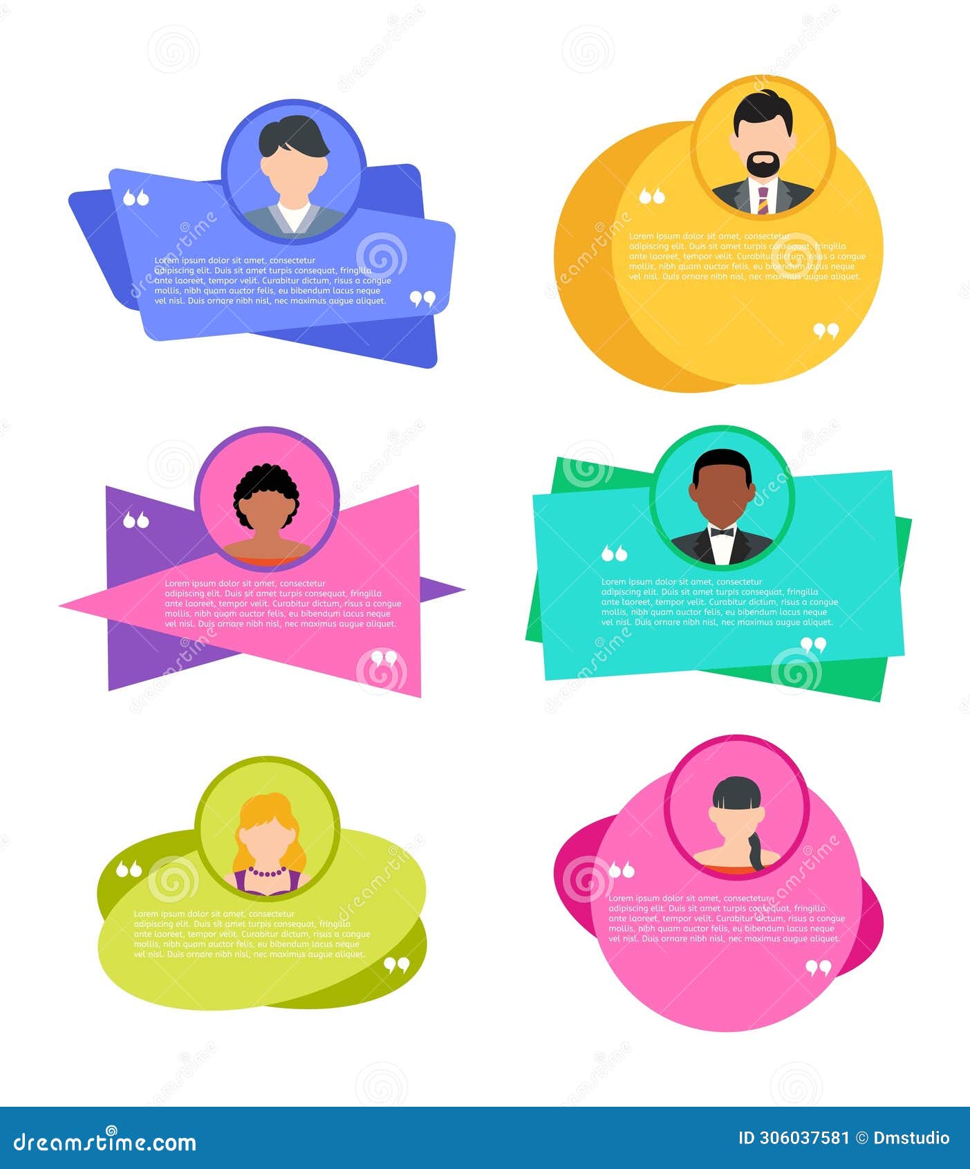 Vector Testimonial Speech Bubble Concept, Creative Testimonial, Quote ...