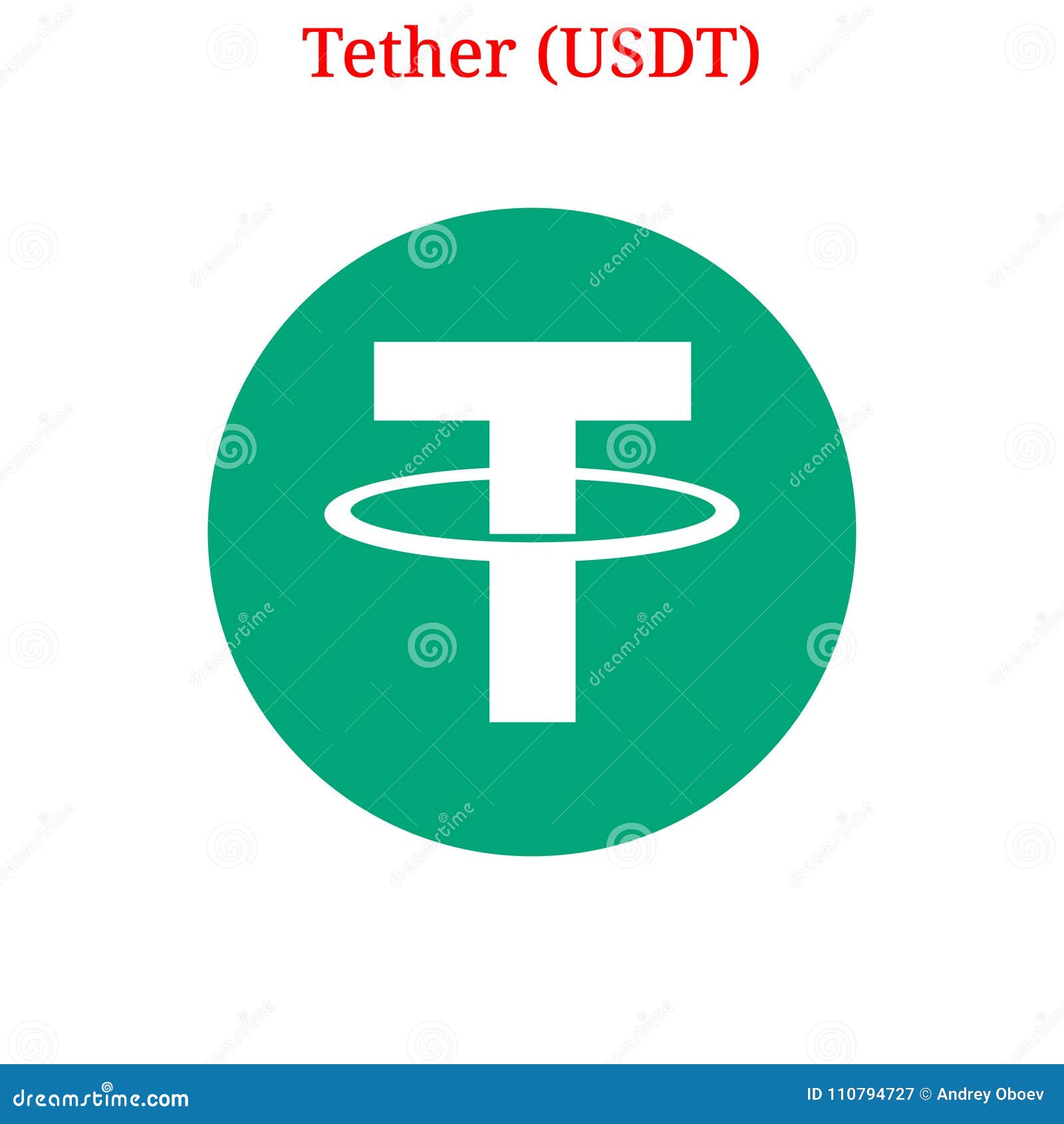 Vector Tether USDT logo editorial photography. Illustration of ...