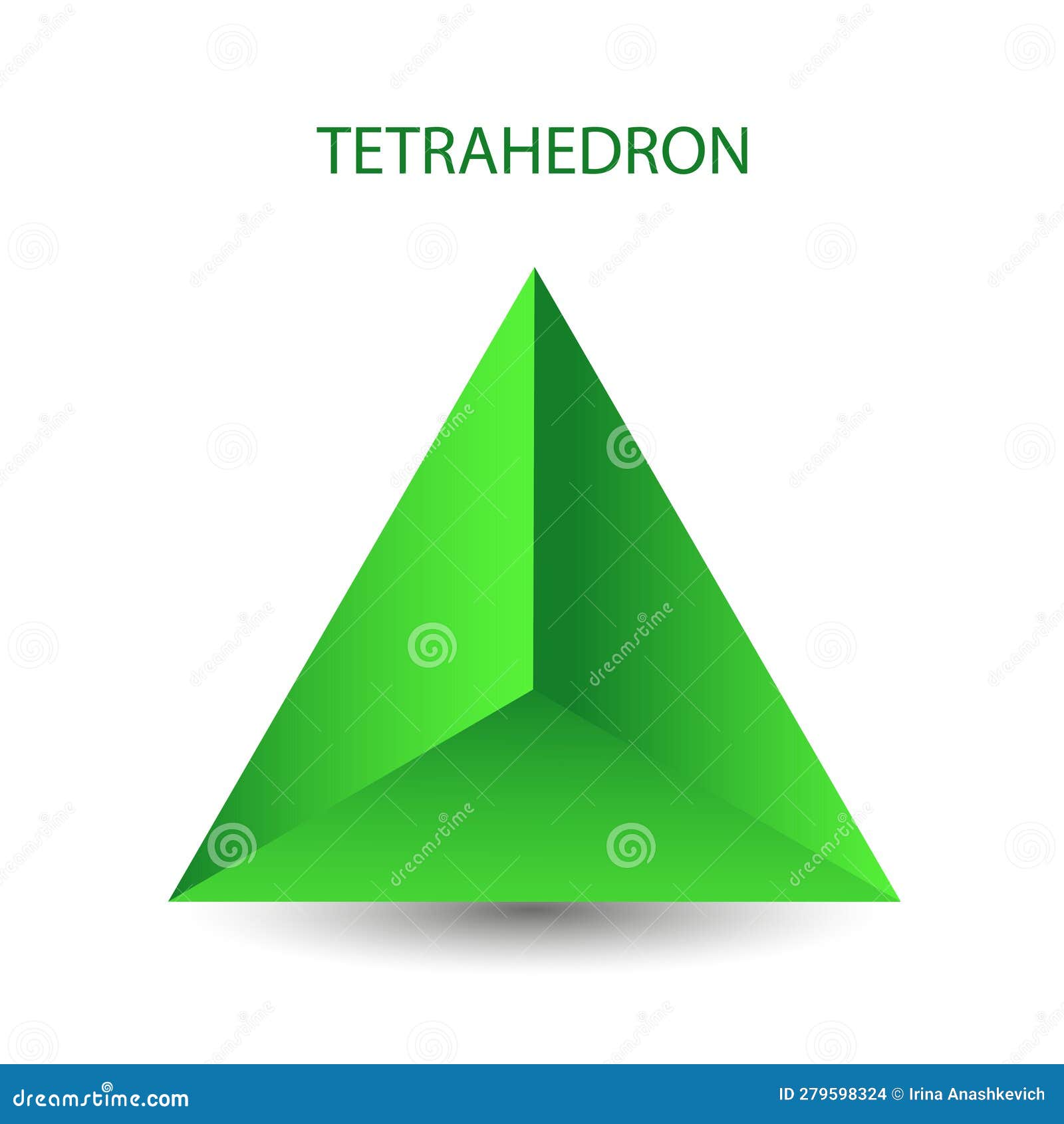 Vector Tetrahedron with Gradients for Game, Icon, Package Design, Logo ...