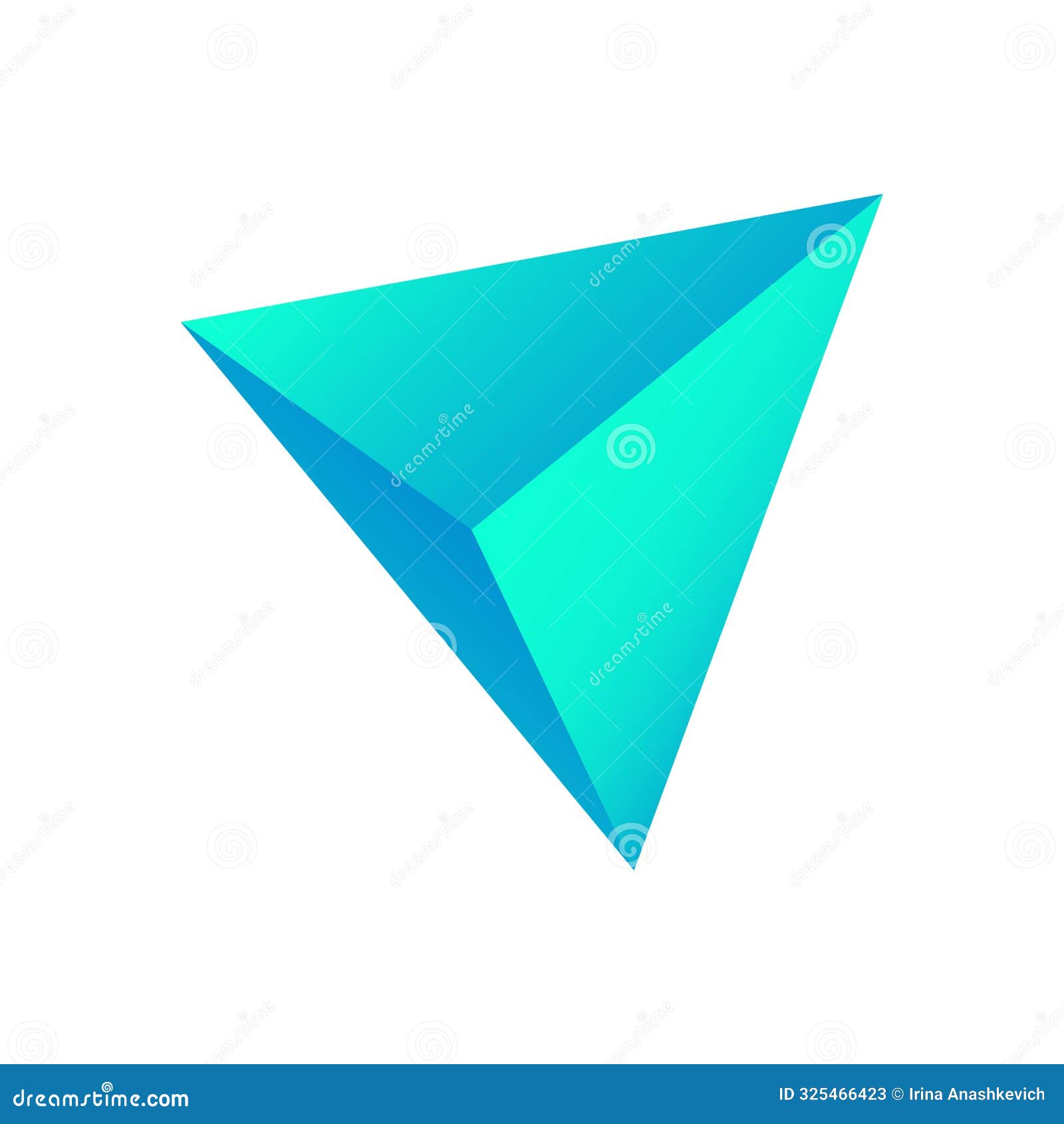 Vector Tetrahedron With Gradients For Game, Icon, Package Design, Logo ...