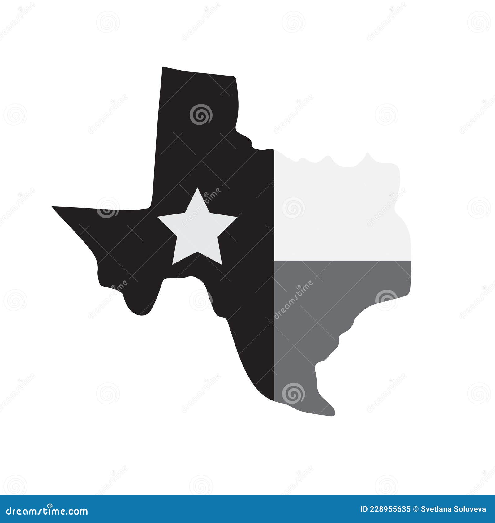 Vector Texas Flag State Map Silhouette Royalty-Free Stock Photo ...