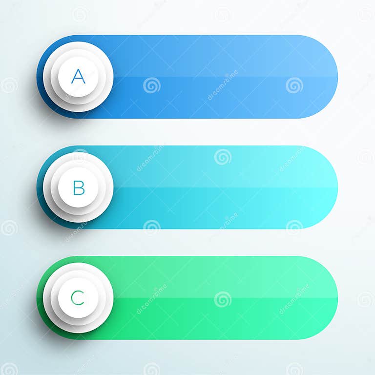 Vector Text Box Banners Infographic a, B, C Stock Vector - Illustration ...