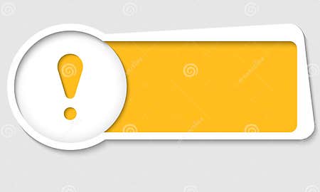 Vector Text Box with Exclamation Mark Stock Illustration - Illustration ...