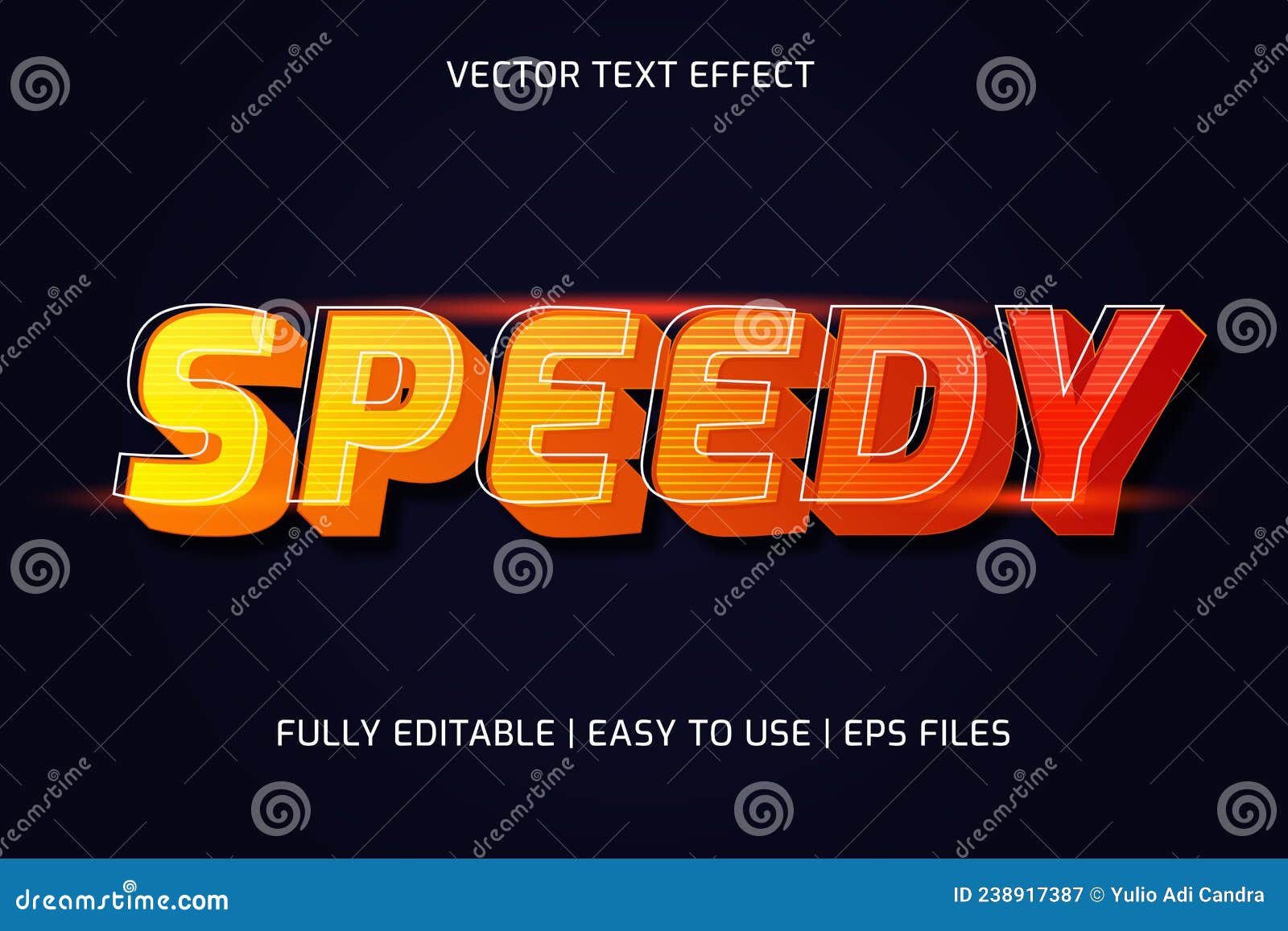 Vector Text Effect Speedy. Editable Speedy Text Effect Stock Vector ...