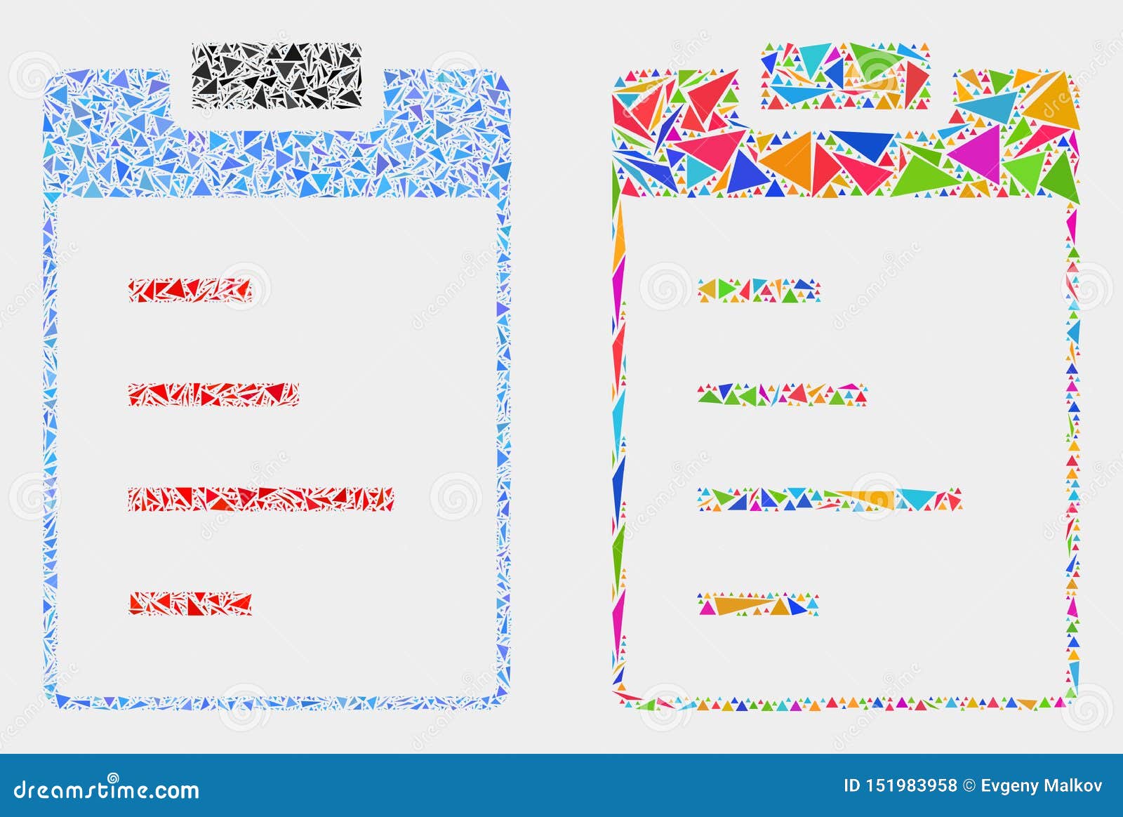 Vector Text Pad Mosaic Icon of Triangle Elements Stock Vector ...