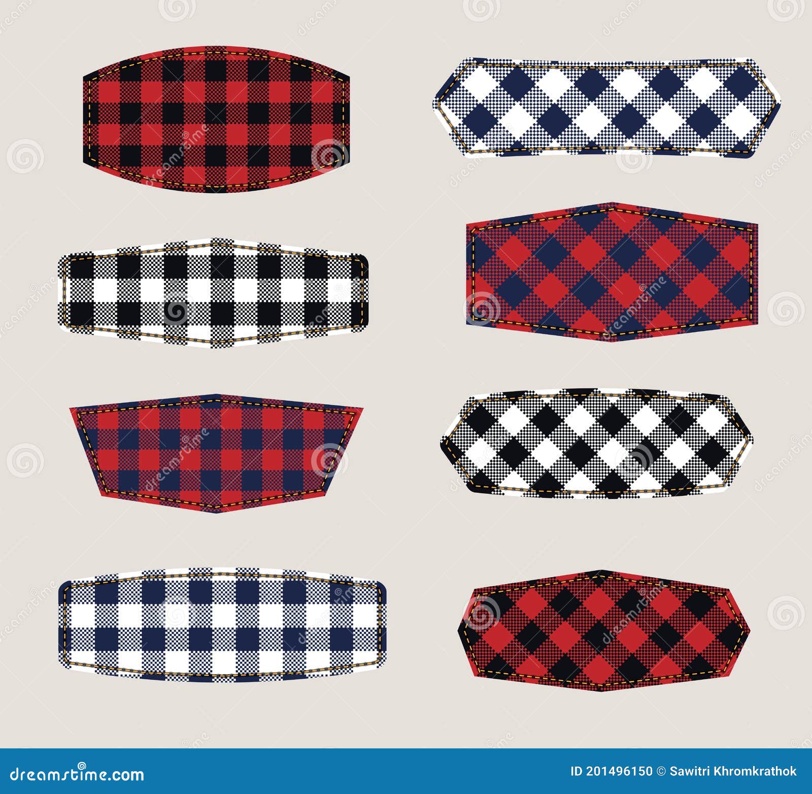 Textile Labels. Tags Fabric Texture Isolated On White Stock Photography ...