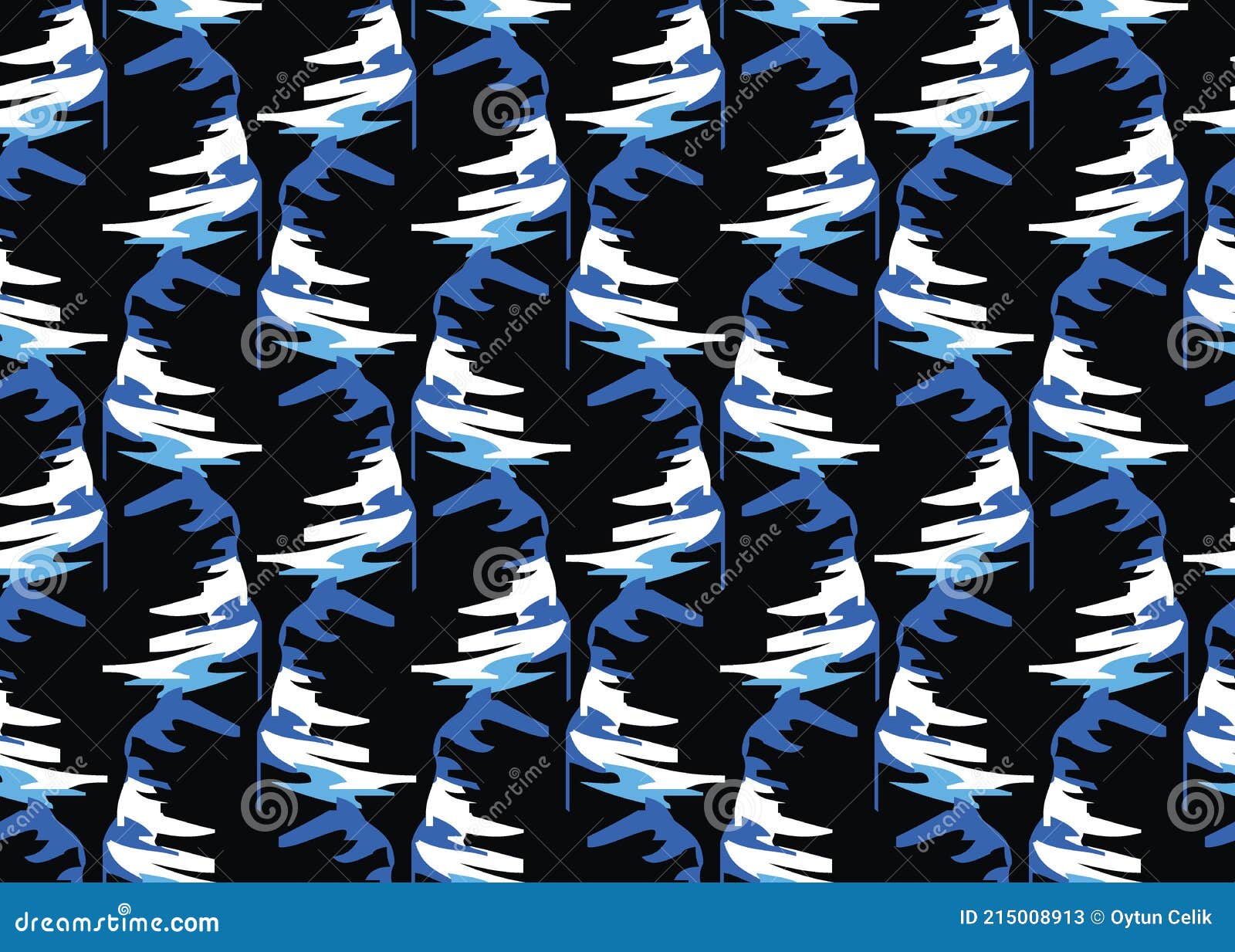 Vector Texture Background, Seamless Pattern. Hand Drawn, Black, Blue ...