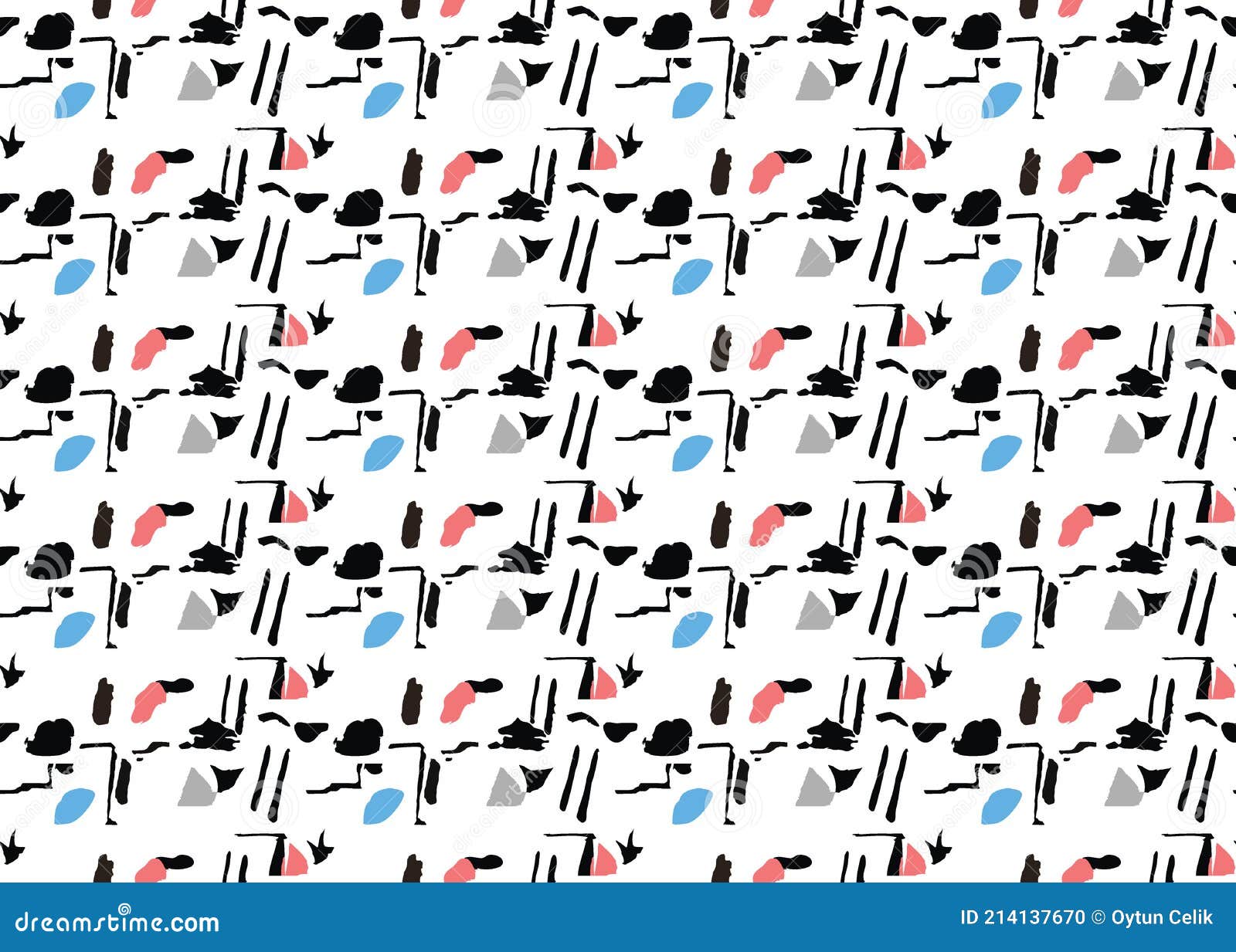 Vector Texture Background, Seamless Pattern. Hand Drawn, Black, Grey ...