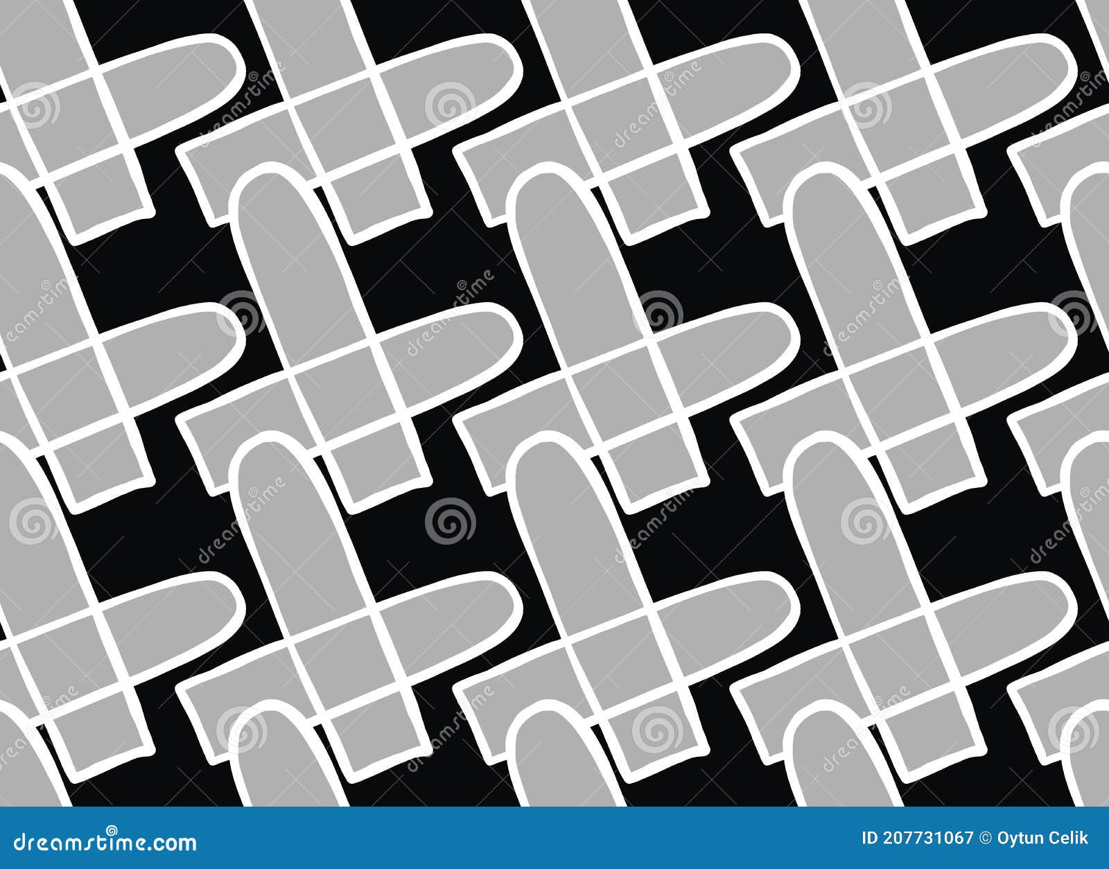 Vector Texture Background Seamless Pattern. Hand Drawn Black Grey White ...