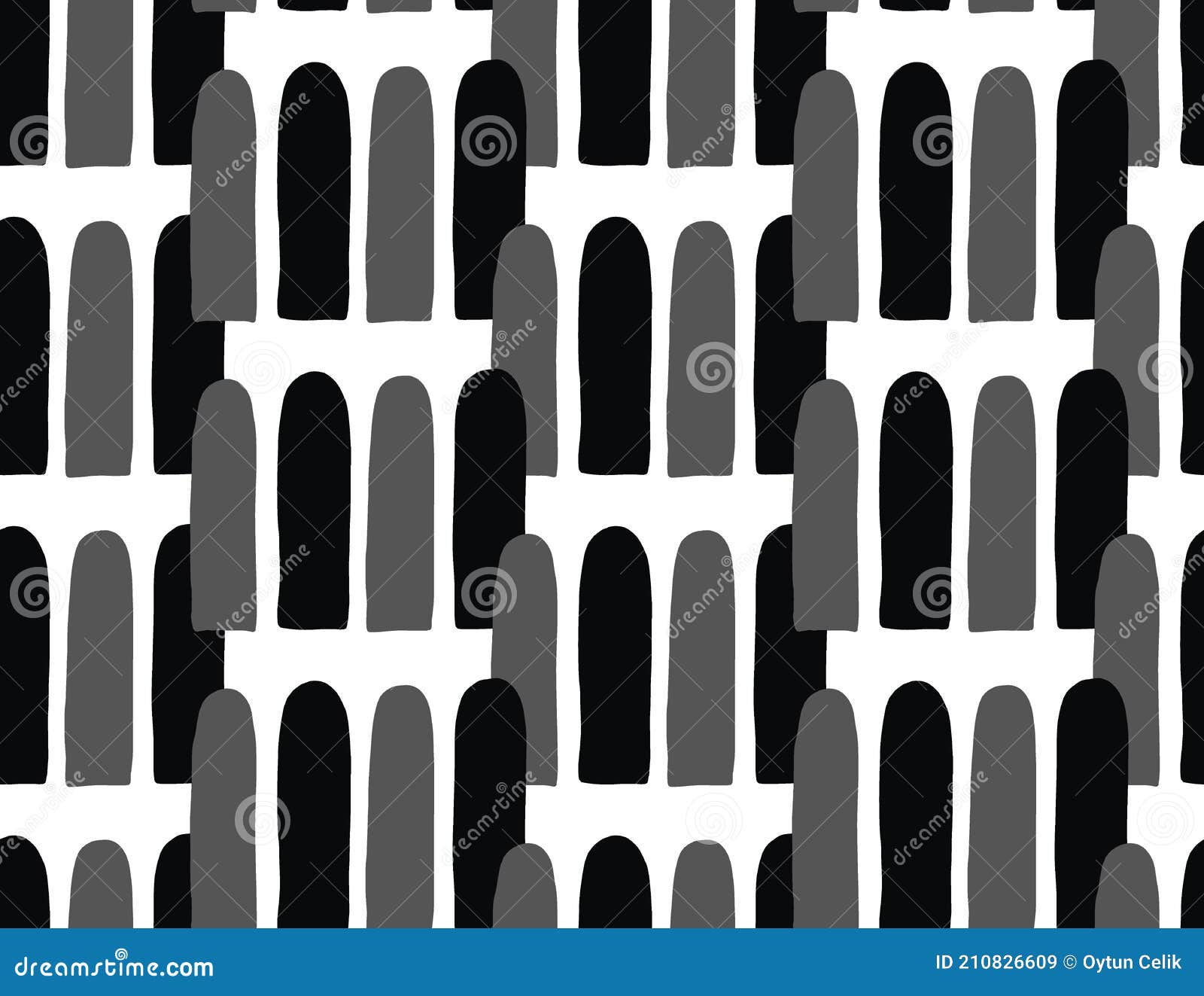 Vector Texture Background, Seamless Pattern. Hand Drawn, Black, Grey ...