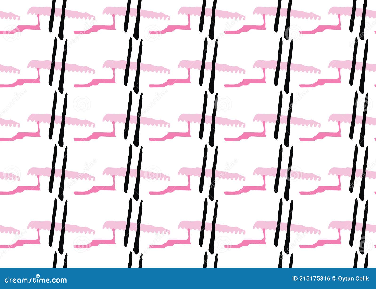 Vector Texture Background, Seamless Pattern. Hand Drawn, Black, Pink ...