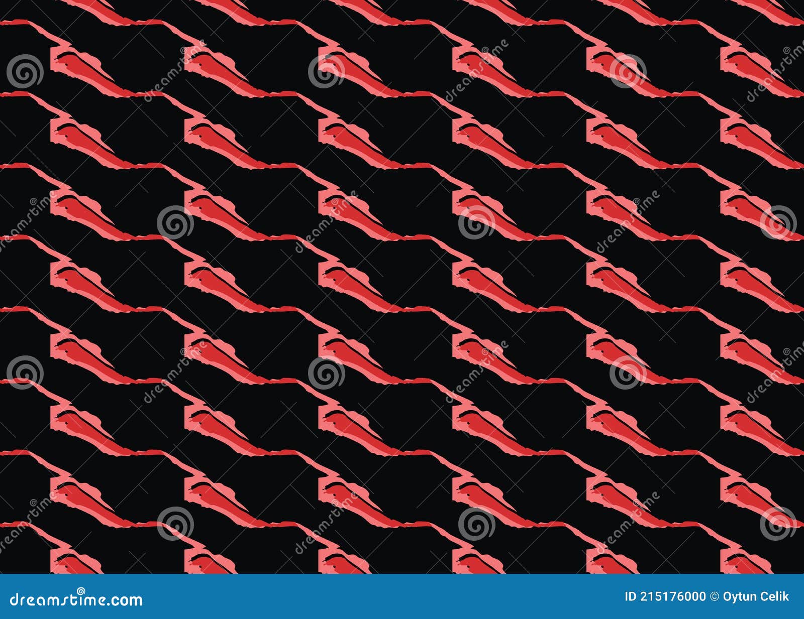 Vector Texture Background, Seamless Pattern. Hand Drawn, Black, Red ...