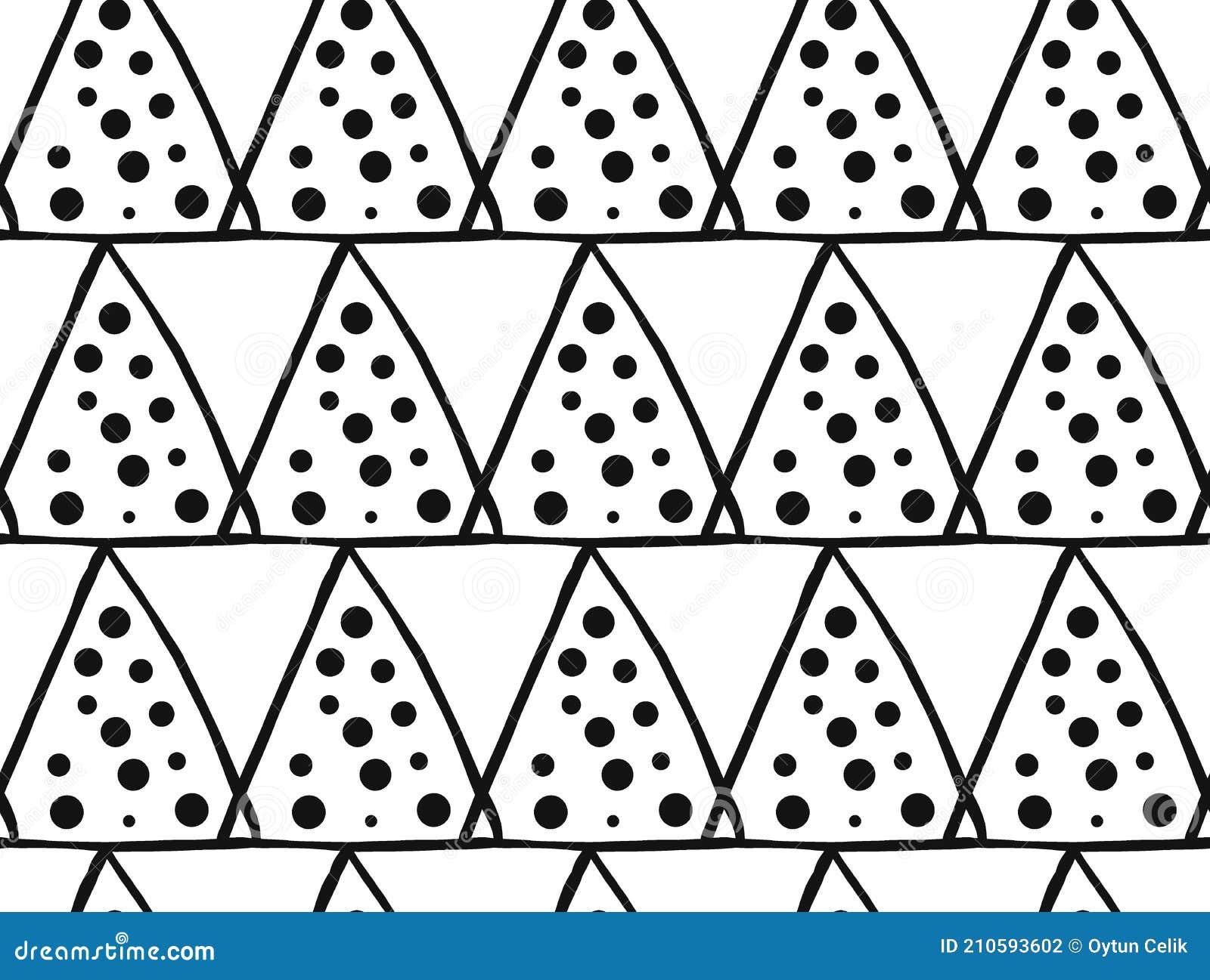 Vector Texture Background, Seamless Pattern. Hand Drawn, Black, White ...