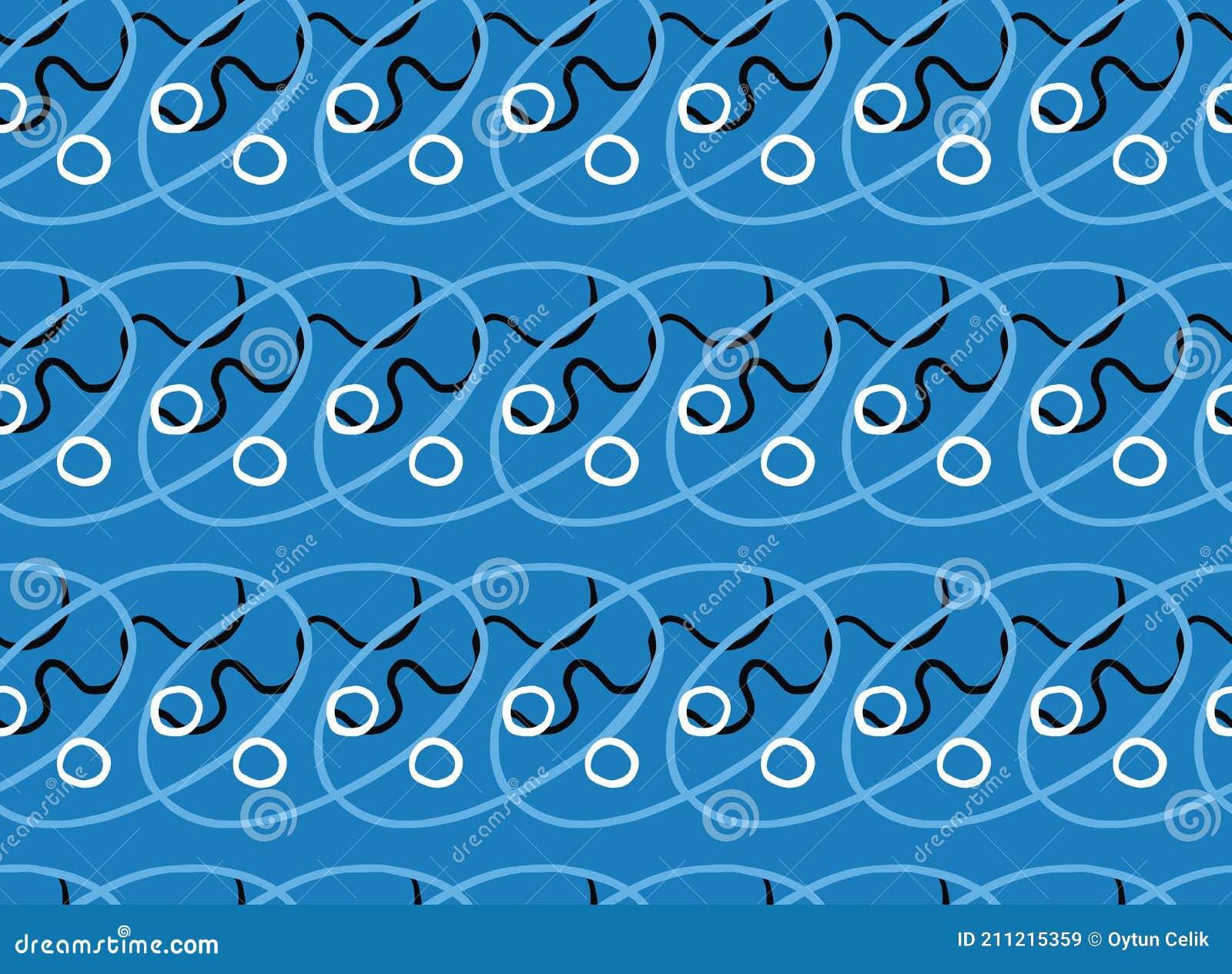 Vector Texture Background, Seamless Pattern. Hand Drawn, Blue, Black ...