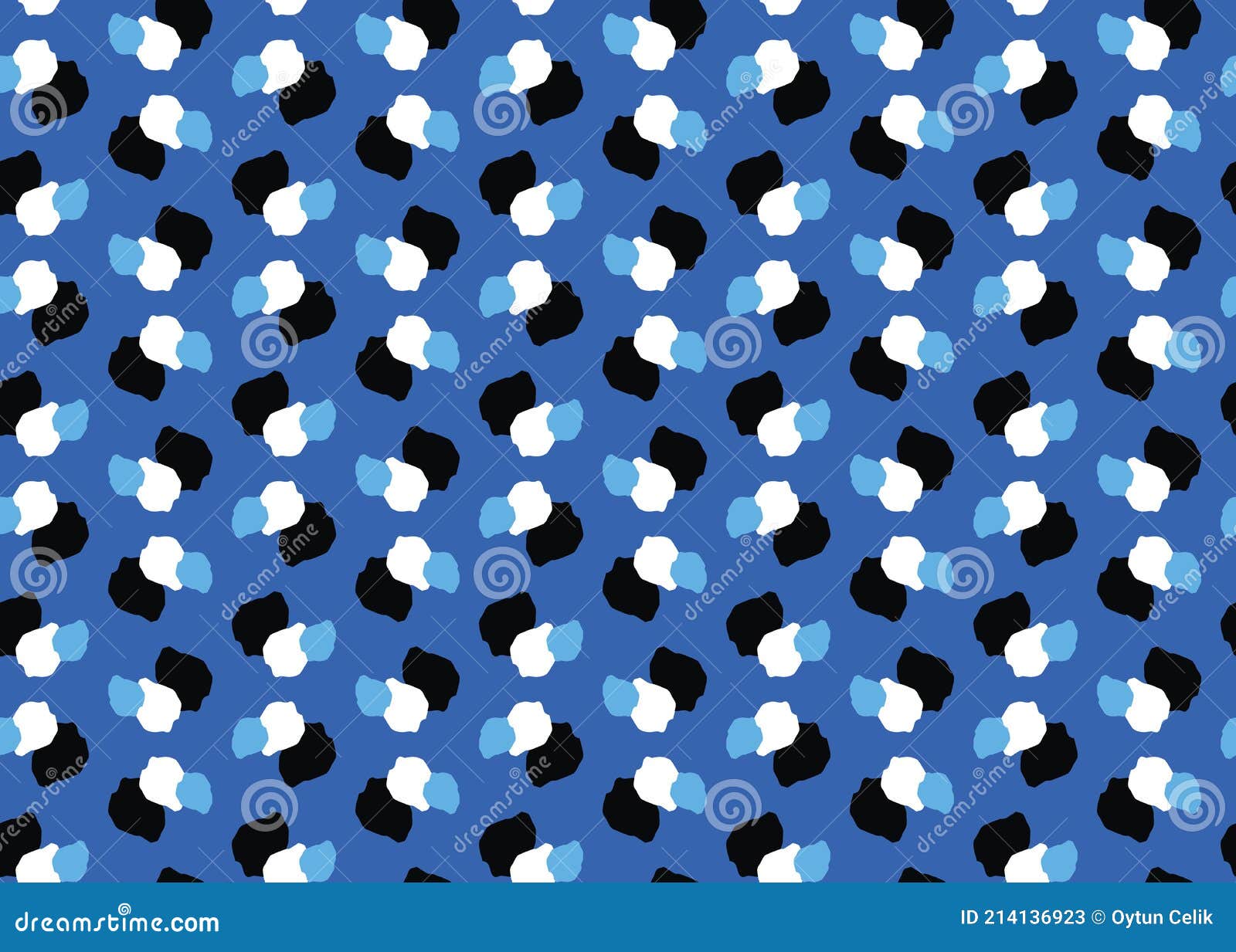 Vector Texture Background, Seamless Pattern. Hand Drawn, Blue, Black ...