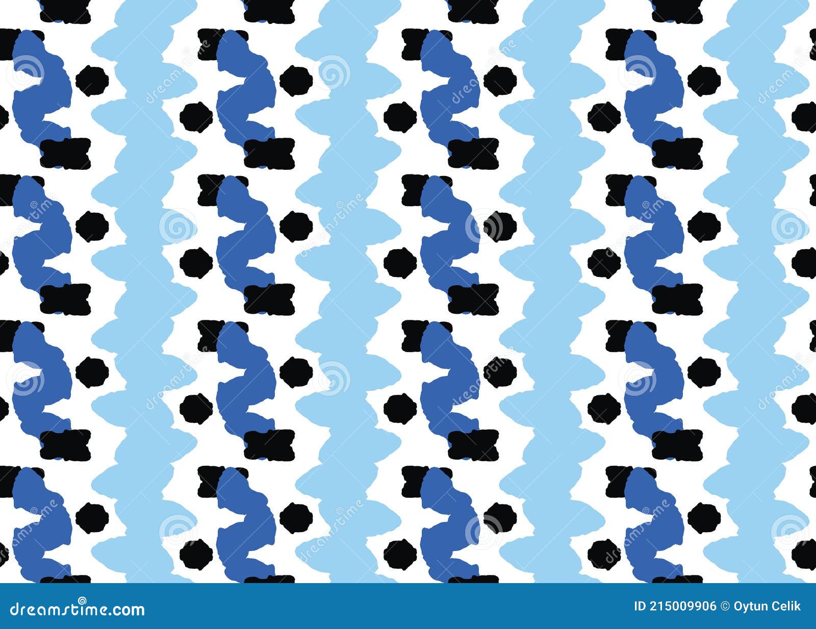 Vector Texture Background, Seamless Pattern. Hand Drawn, Blue, Black ...