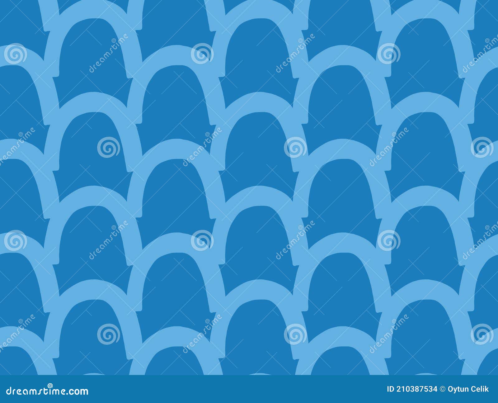 Vector Texture Background, Seamless Pattern. Hand Drawn, Blue Colors ...