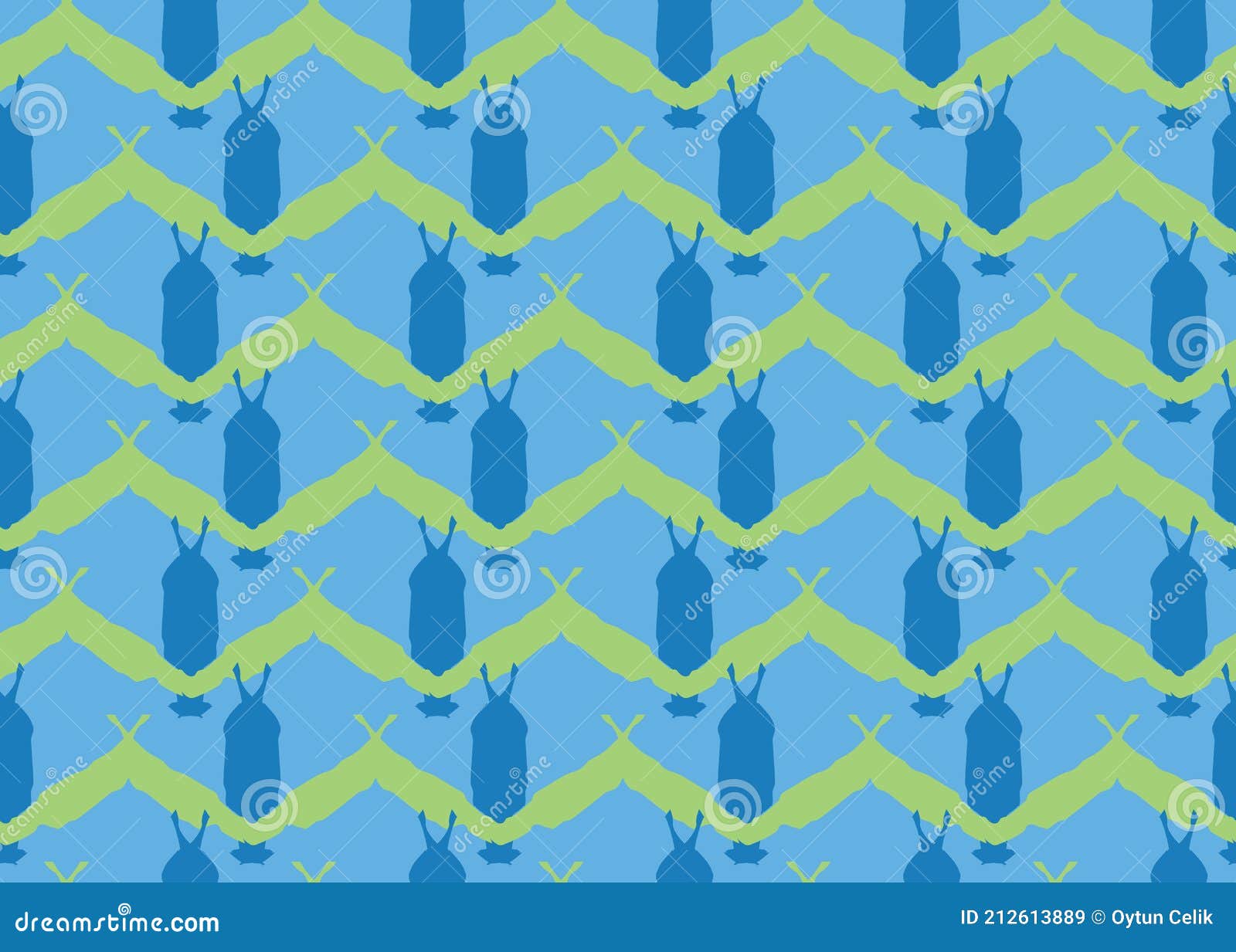 Vector Texture Background, Seamless Pattern. Hand Drawn, Blue, Green ...