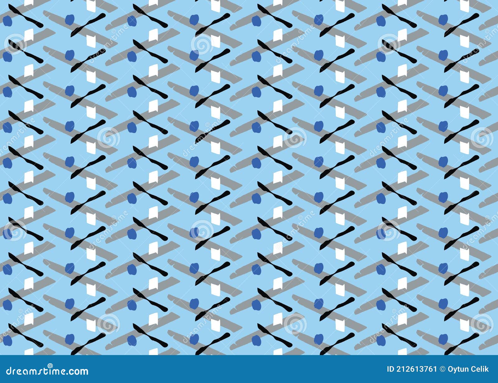 Vector Texture Background, Seamless Pattern. Hand Drawn, Blue, Grey ...